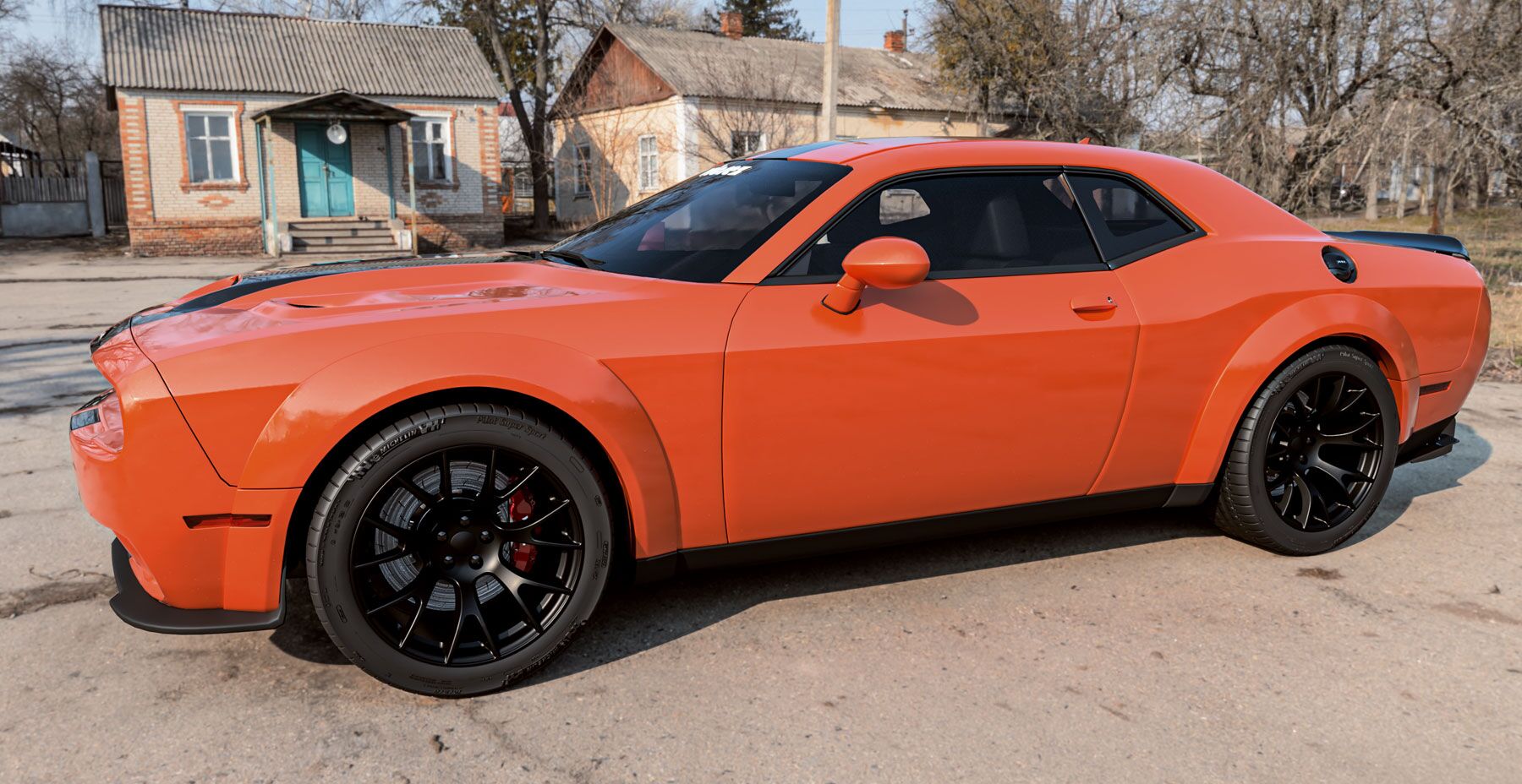 Hellcat Style Widebody Matte Black Wheel (20"x11", -2.5 Offset, 5x115 ...