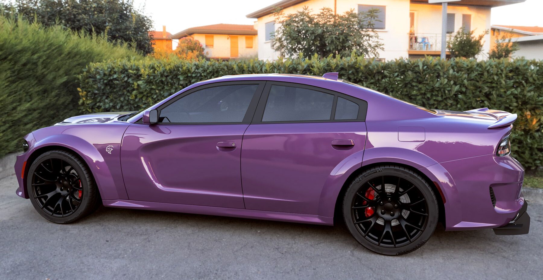 Hellcat Style Widebody Matte Black Wheel (20"x11", -2.5 Offset, 5x115 ...