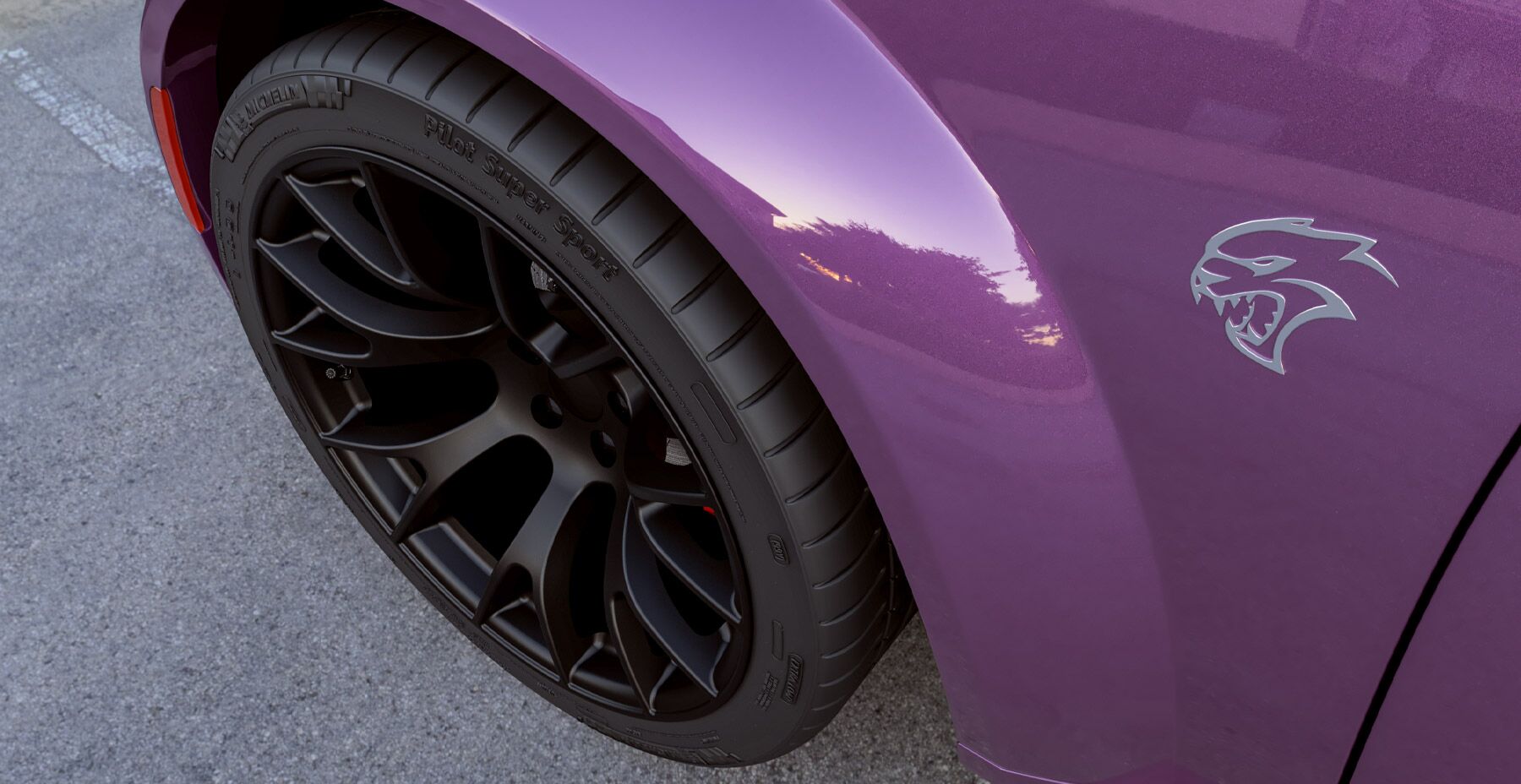 Hellcat Style Widebody Matte Black Wheel (20"x11", -2.5 Offset, 5x115 ...