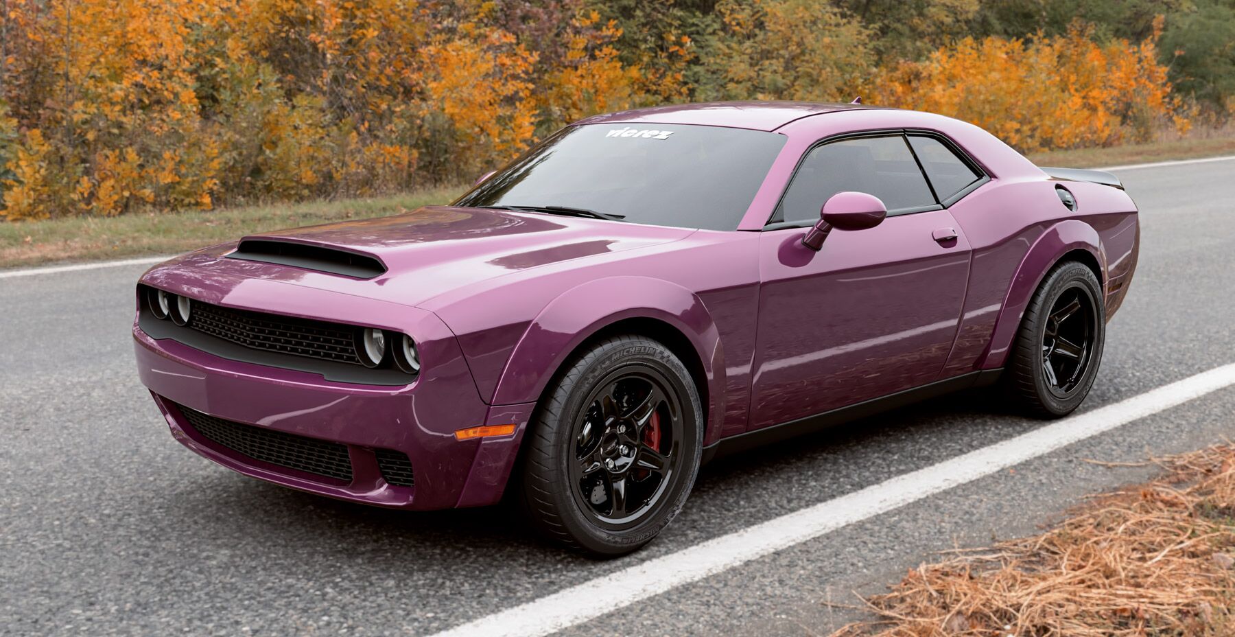 Vicrez Hood W/ Air Vent Scoop Demon Style vz102129 | Dodge Challenger ...