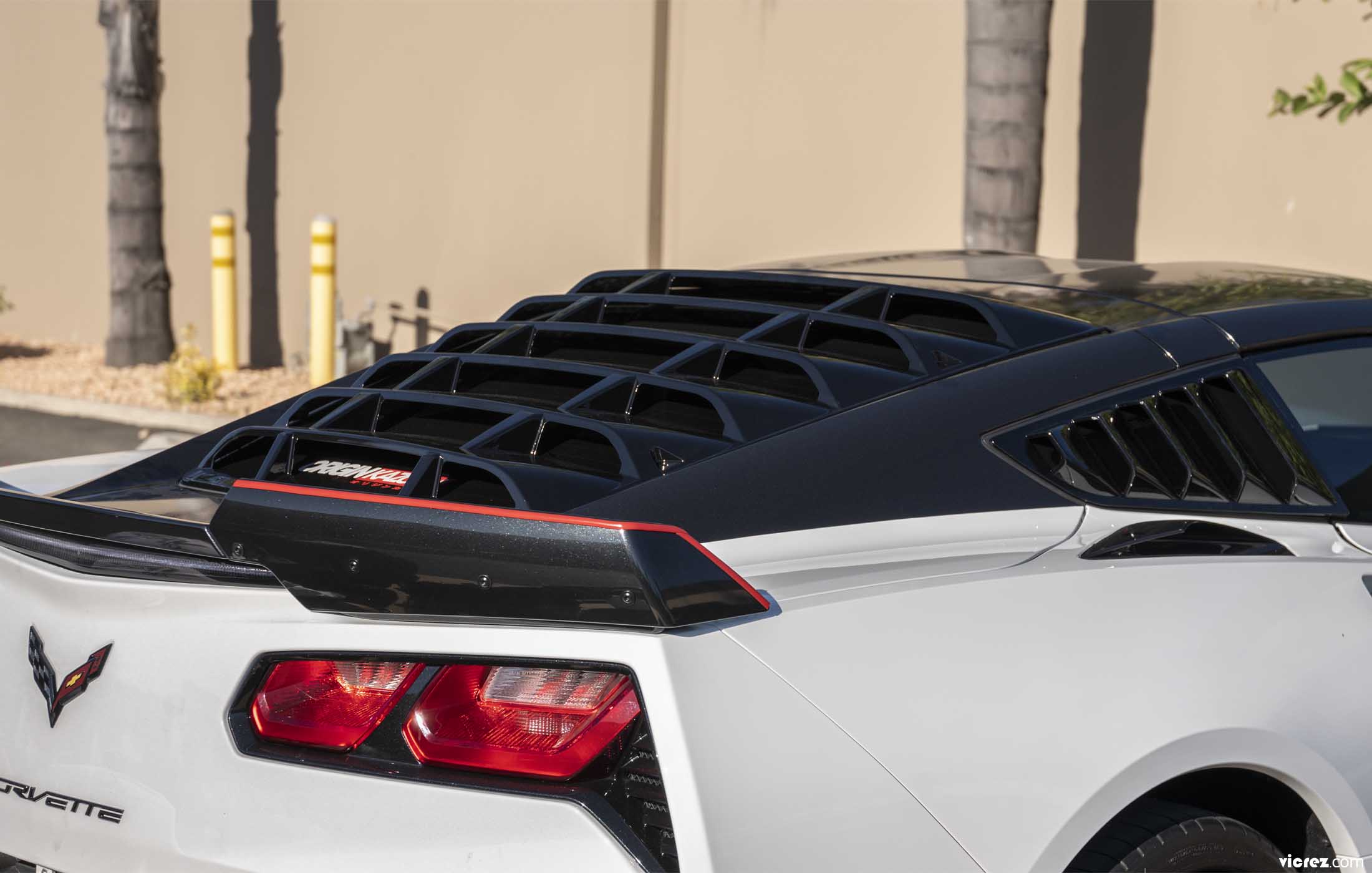 Vicrez LV Rear & Quarter Window Louvers vz102122 |Chevrolet Corvette C7 ...