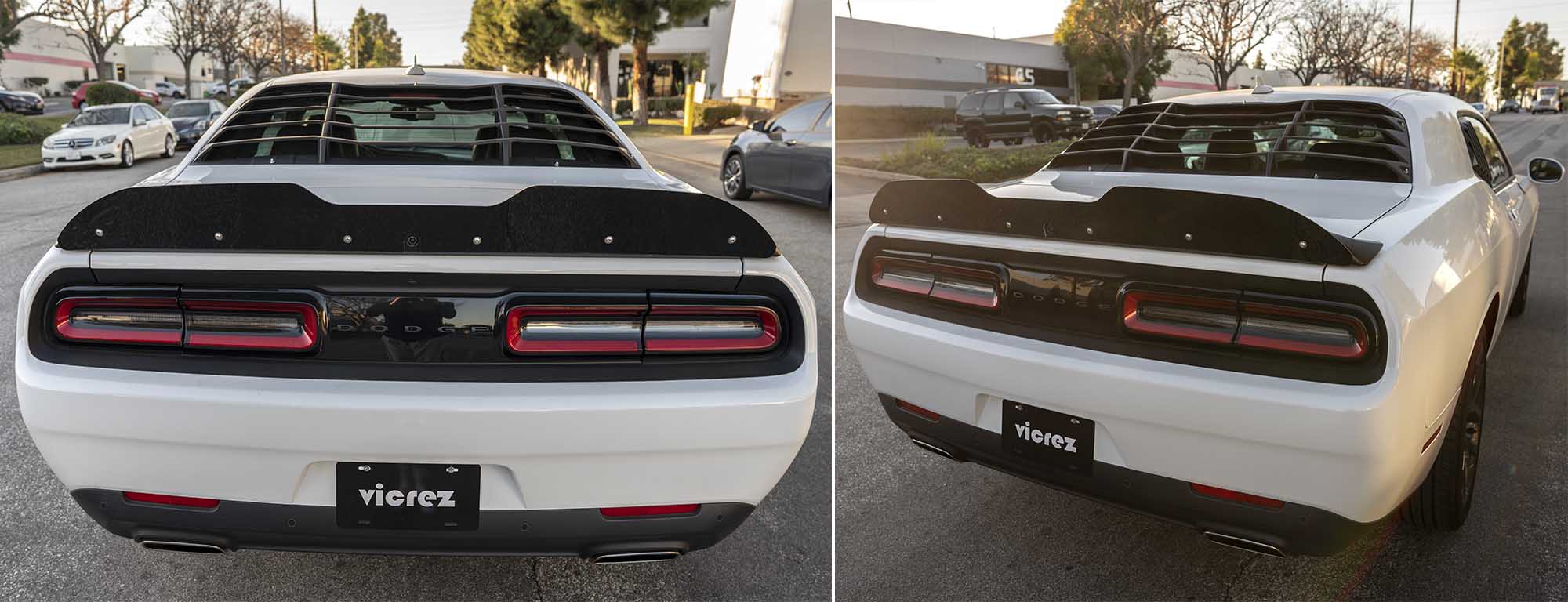 Vicrez LV Style Rear Window Louvers vz101487 | Dodge Challenger 2008-2023