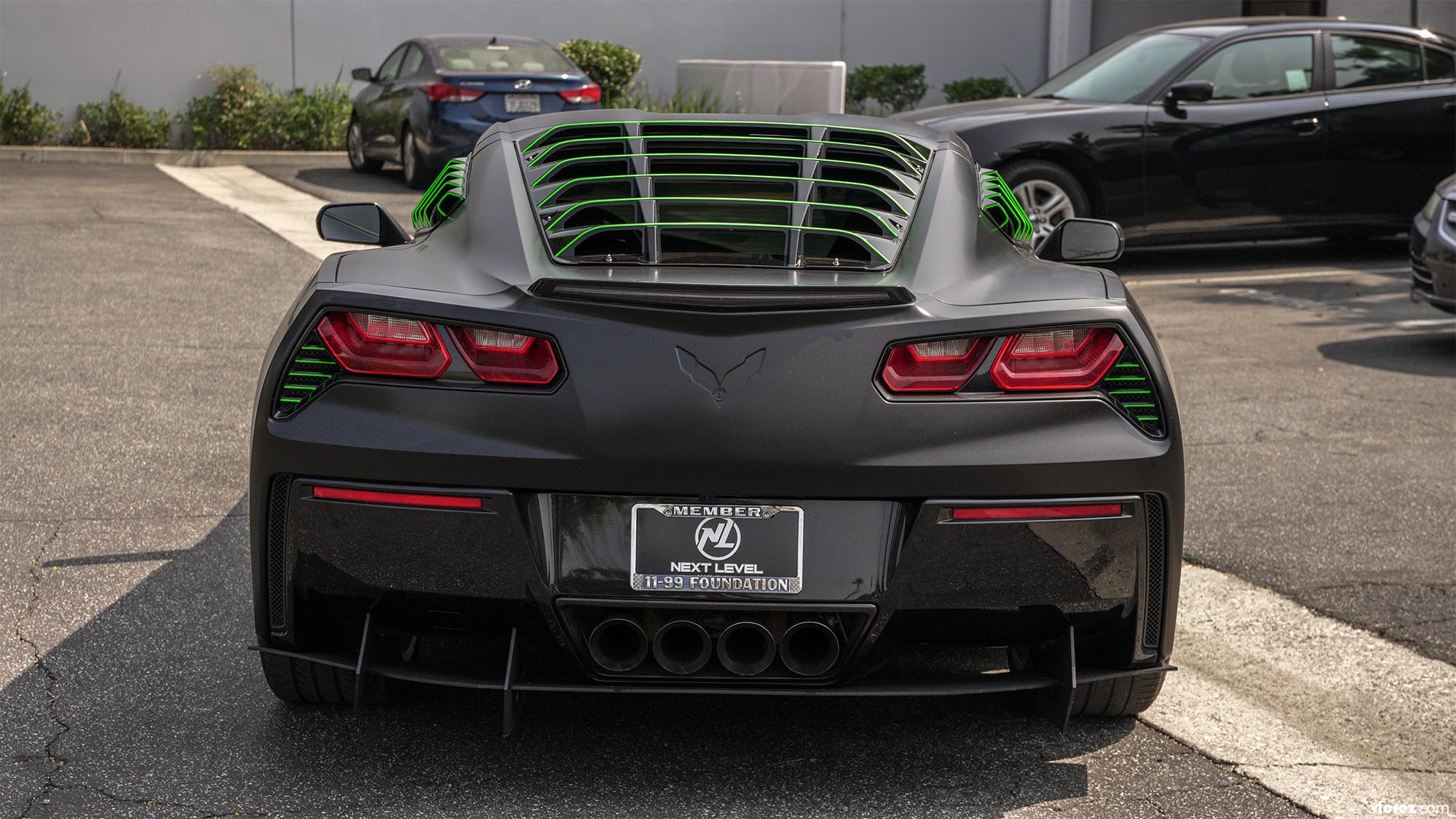 Vicrez LV Style Rear Window Louvers vz102121 | Chevrolet Corvette C7 ...