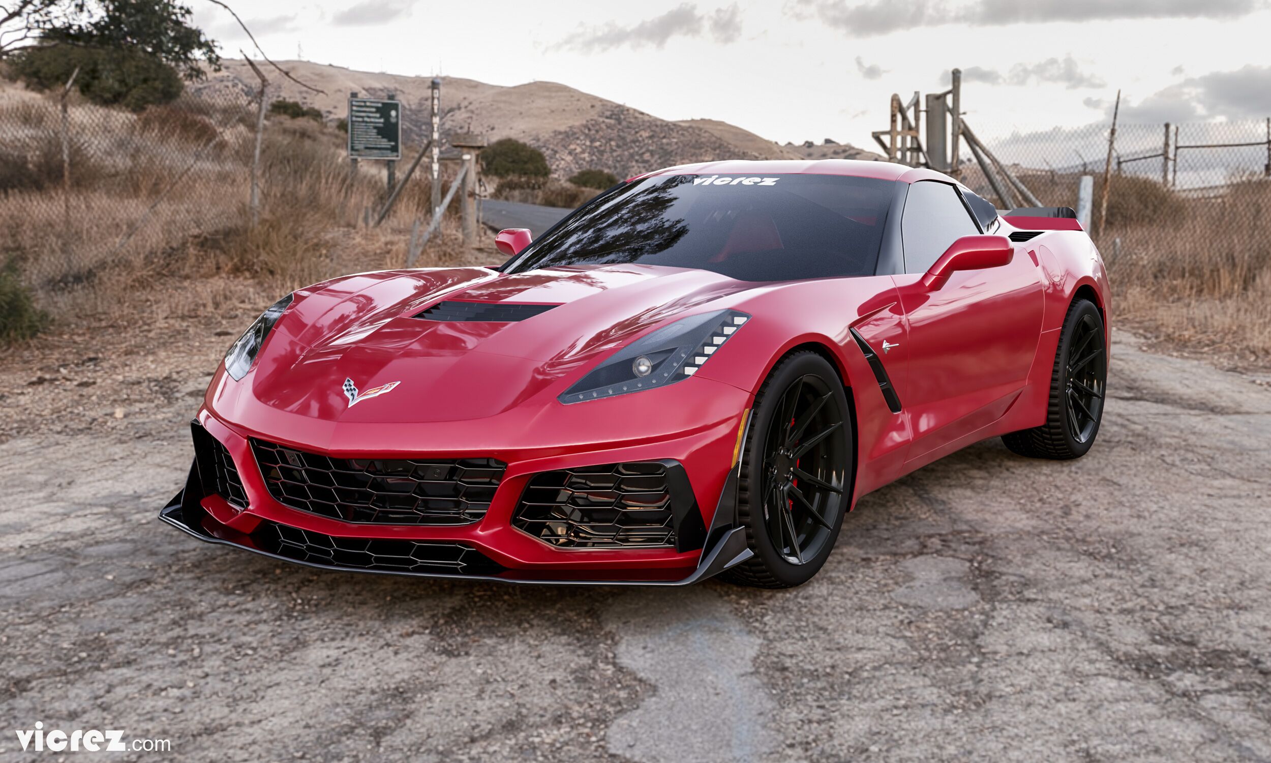 Vicrez VZR1 Front Bumper vz101478 | Chevrolet Corvette C7 2014-2019