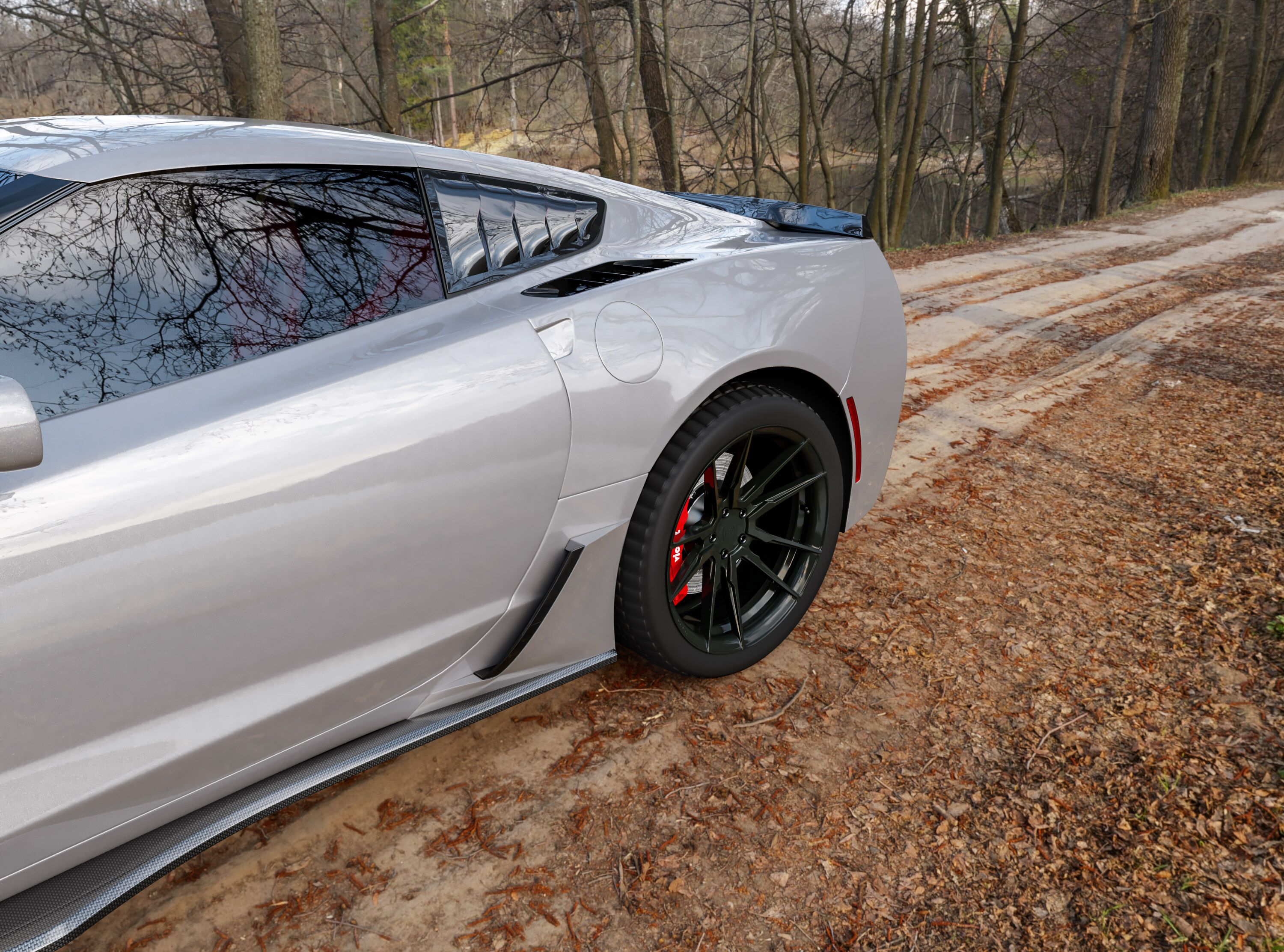 Vicrez Z06 Rear Rocker Lower Brake Scoop Vents vz101404 | Corvette C7 ...