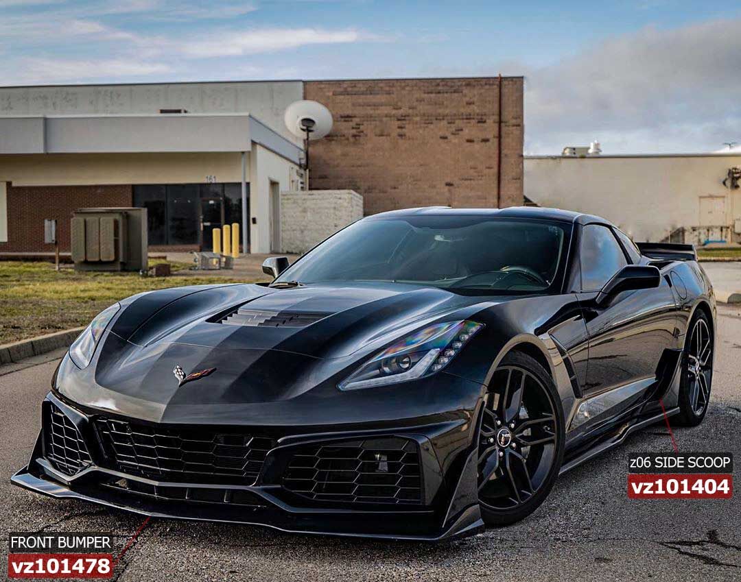 Vicrez Z06 Rear Rocker Lower Brake Scoop Vents vz101404 | Corvette C7 ...