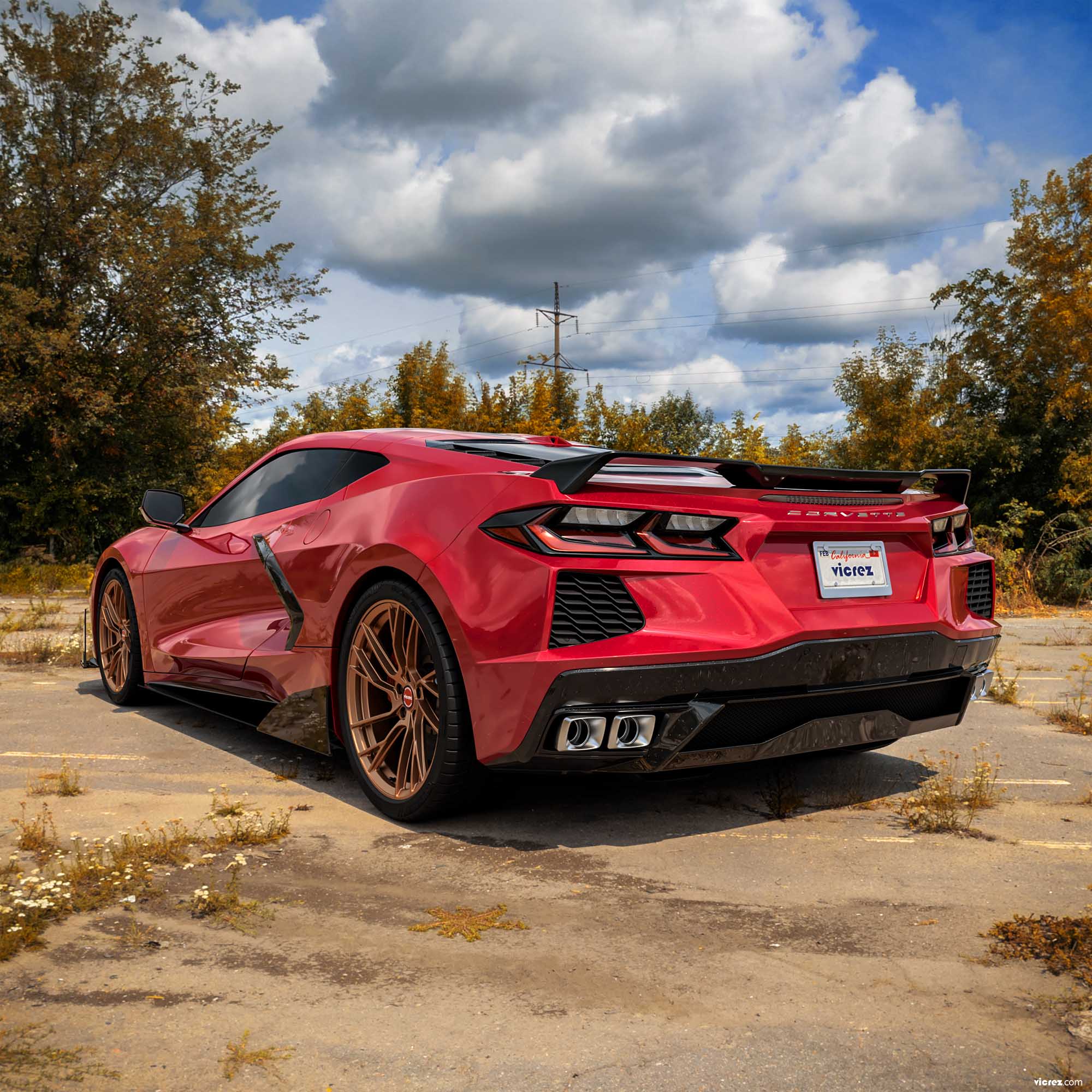 Vicrez Z51 Gloss Carbon Fiber Rear Spoiler vz102107 | Chevrolet ...