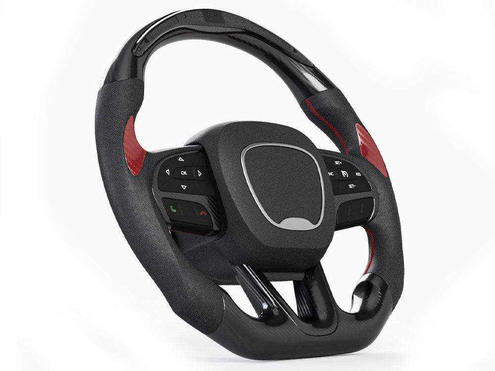 Vicrez Carbon Fiber Steering Wheel +LED Dash Display vz101781 | Dodge ...