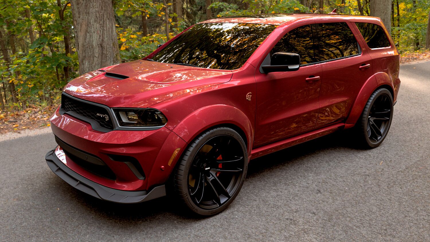 Hellcat Widebody Matte Black Wheel 20" x 11" | Dodge Durango Widebody ...