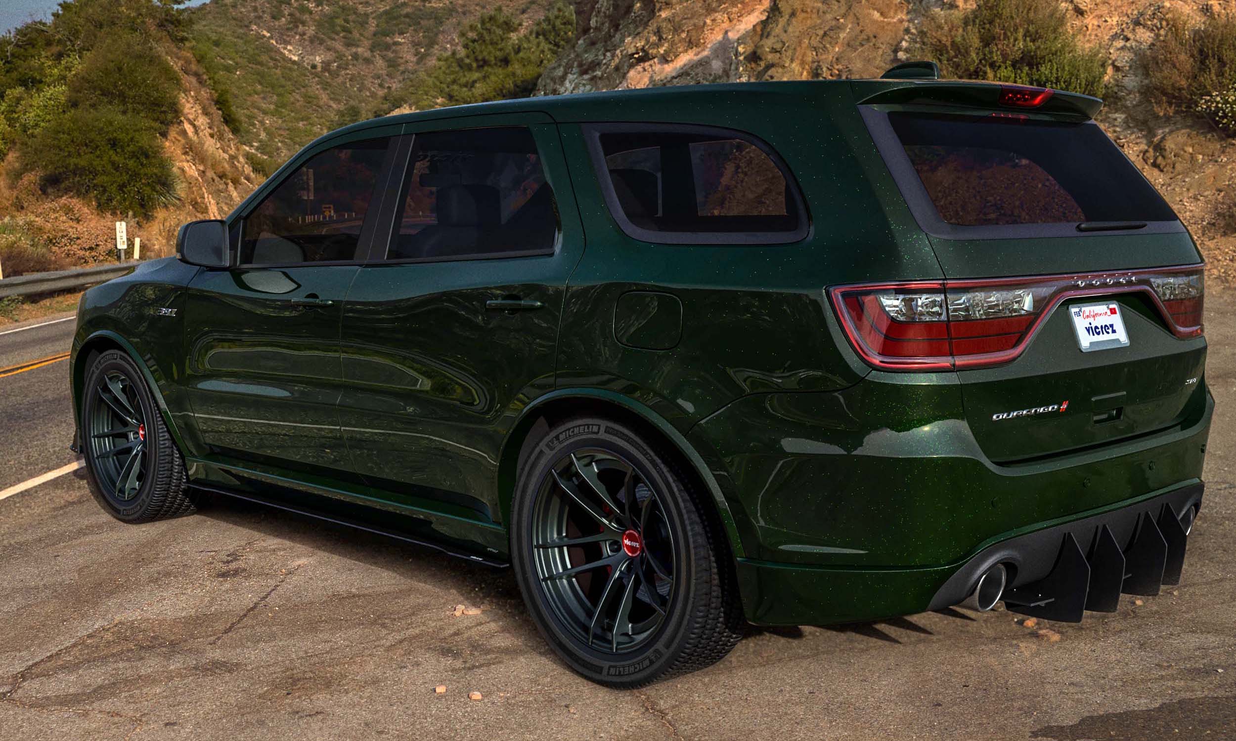 Vicrez Centa VR2 Rear Diffuser vz102307 | Dodge Durango 2014-2026