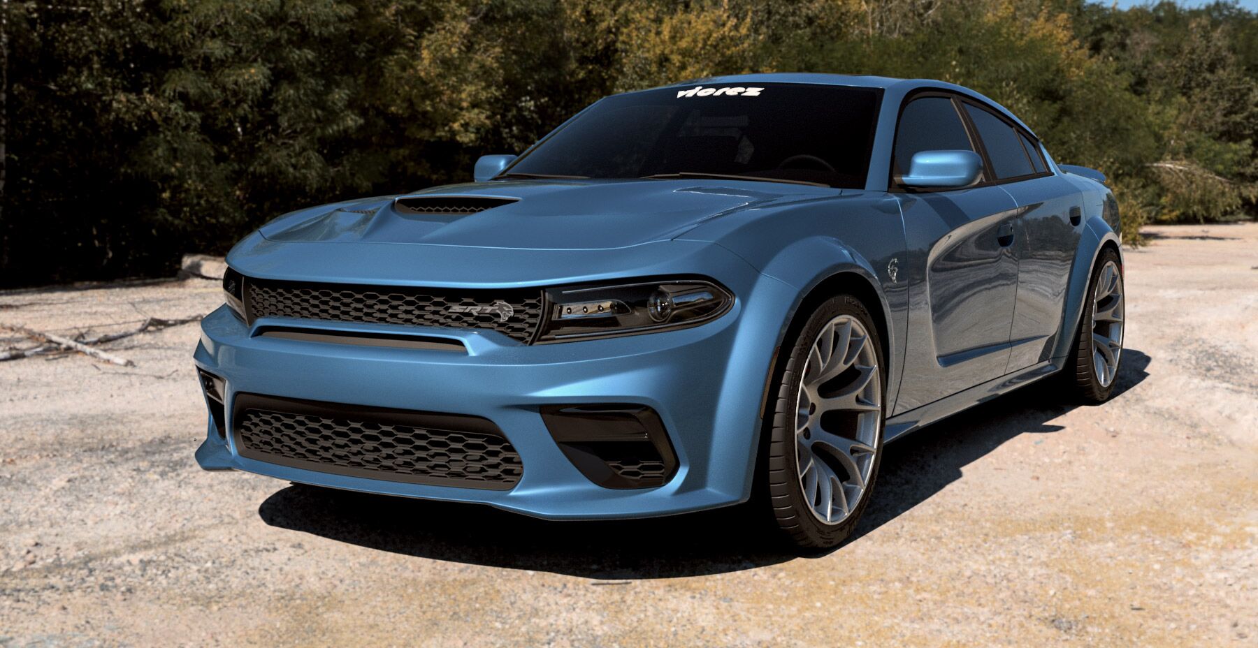 Hellcat Style Widebody Matte Silver Wheel (20"x11", -2.5 Offset, 5x115 ...