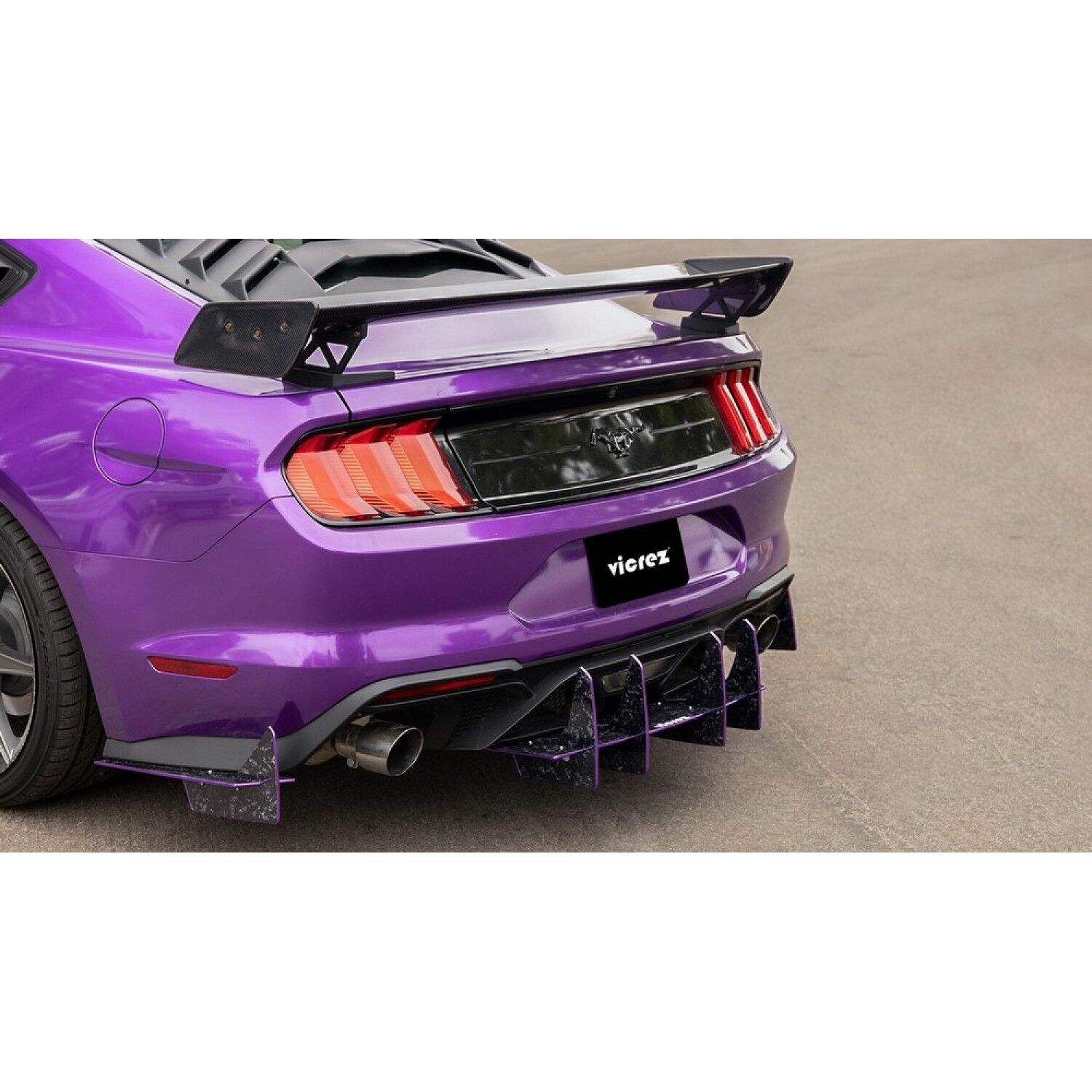 Vicrez Genali VR2 Rear Diffuser vz102636 | Ford Mustang 2015-2025