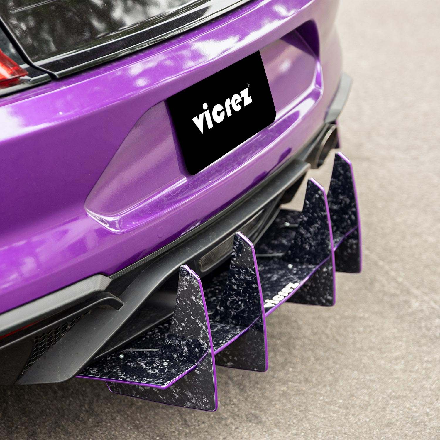 Vicrez Genali VR2 Rear Diffuser vz102636 | Ford Mustang 2015-2025