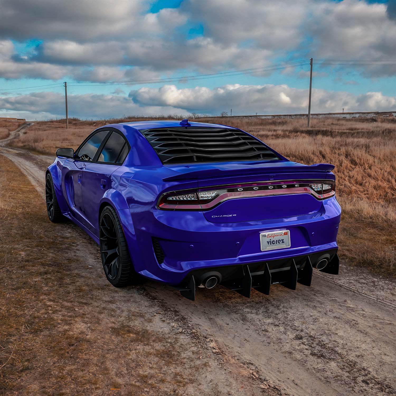 Hellcat Style Widebody Matte Black Wheel (20"x11", -2.5 Offset, 5x115 ...