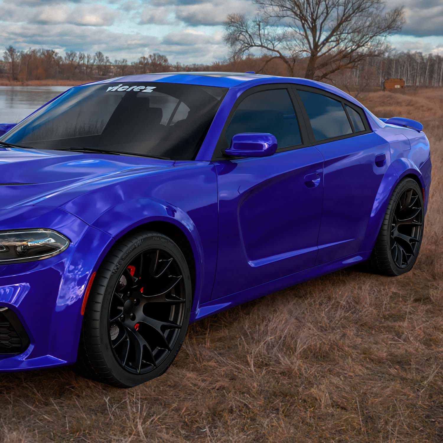 Hellcat Style Widebody Matte Black Wheel (20"x11", -2.5 Offset, 5x115 ...