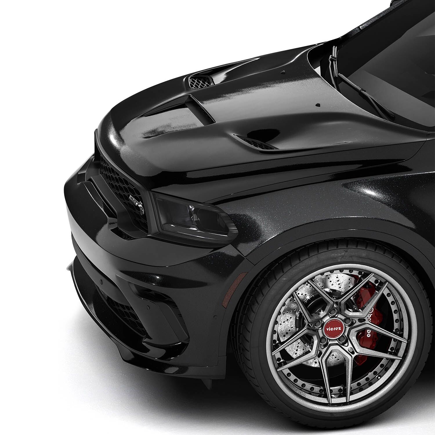 Vicrez Hellcat Style Front Lip vz102523 | Dodge Durango RT, GT 2014-2026