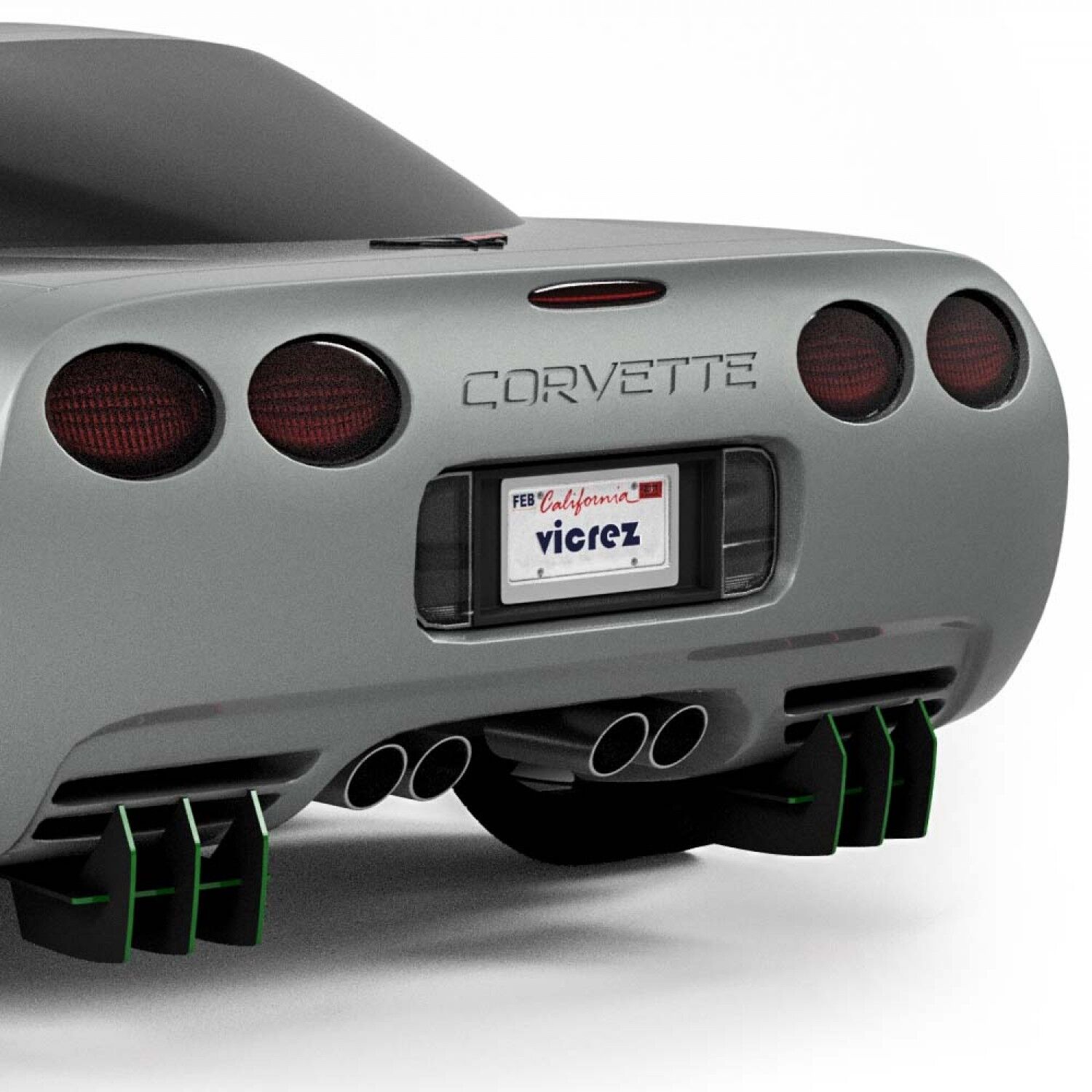 Vicrez C5 Centa VR2 Rear Diffuser vz102630 | Corvetee C5 1997–2004