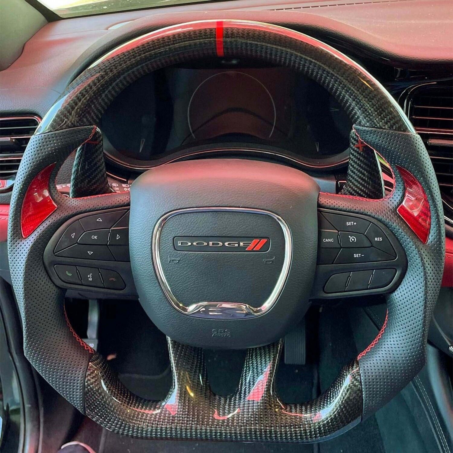 Vicrez Gloss Carbon Fiber Paddle Shifters vz102446 | Dodge Charger R/T ...