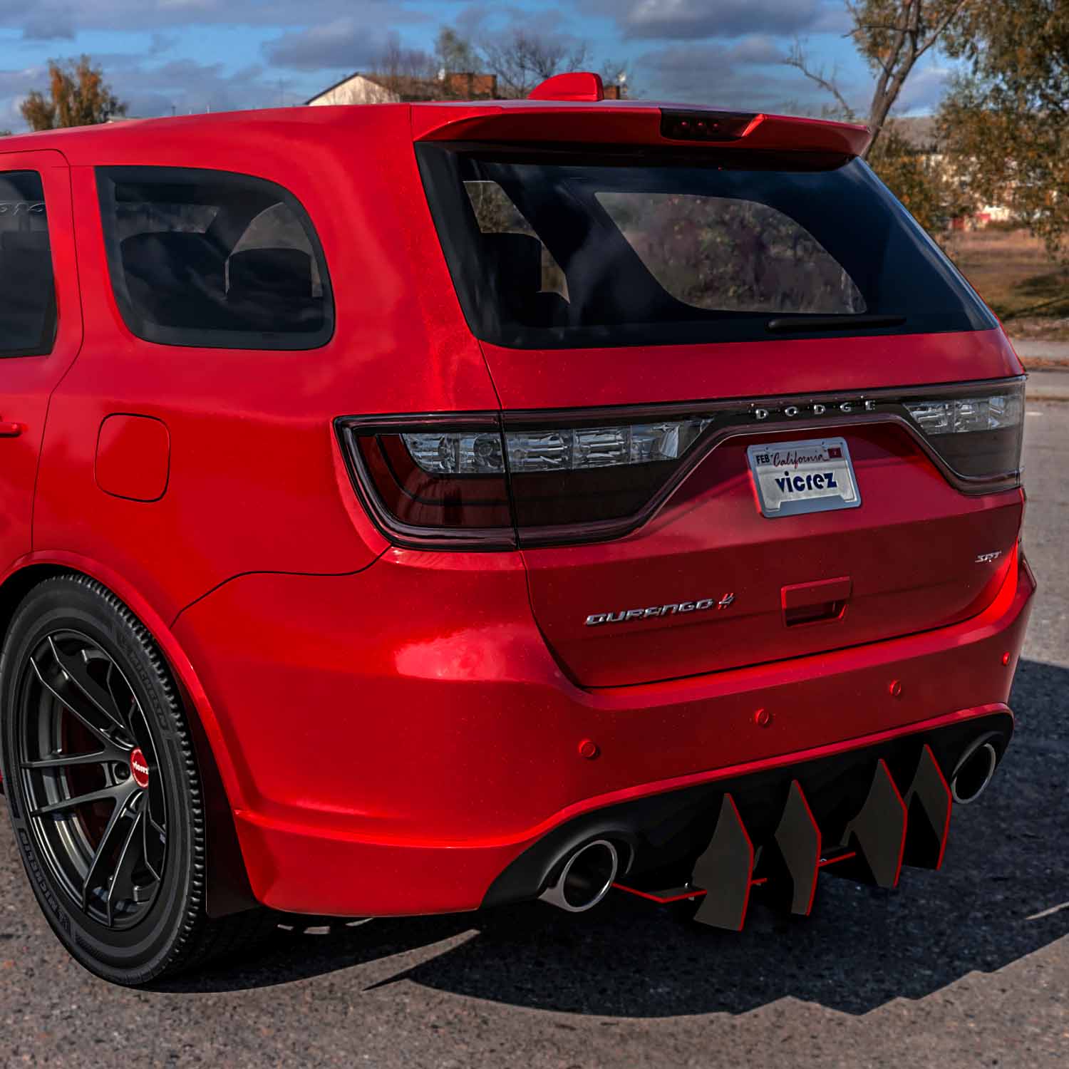 Vicrez Centa VR2 Rear Diffuser vz102307 | Dodge Durango 2014-2026