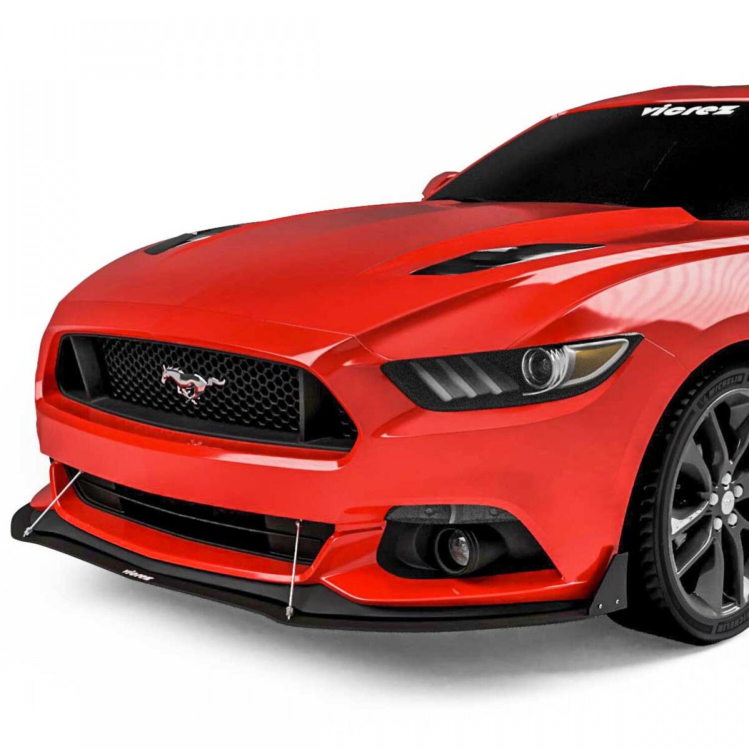 Vicrez VZ Front Bumper Lip Splitter vz100597 | Ford Mustang 2015-2017