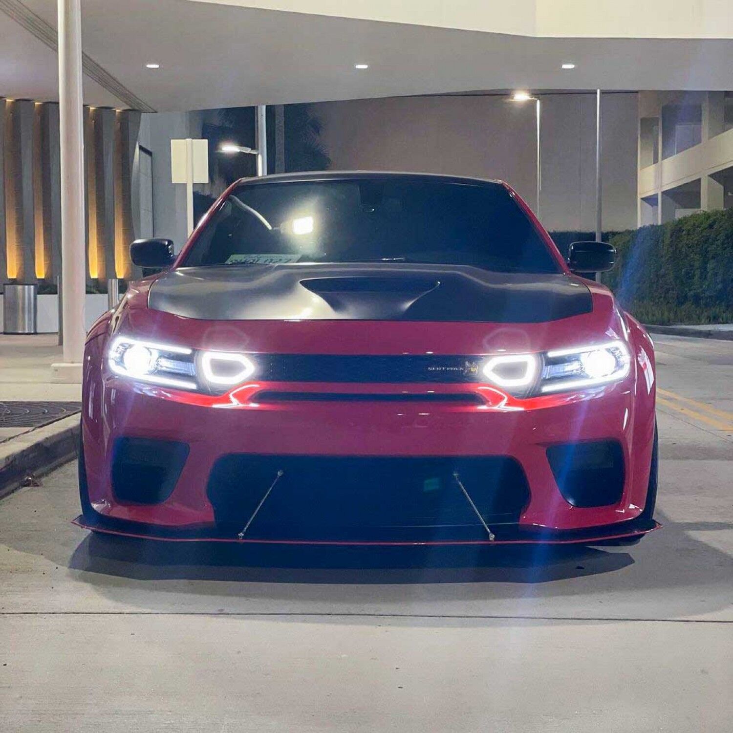 Vicrez Front Grille w/ LED Snorkel Lights vz102229 | Dodge Charger ...