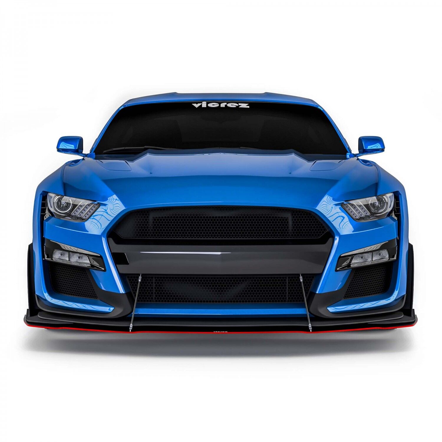 Vicrez Front Bumper Splitter GT500 Style vz102162| Ford Mustang 2015-2017