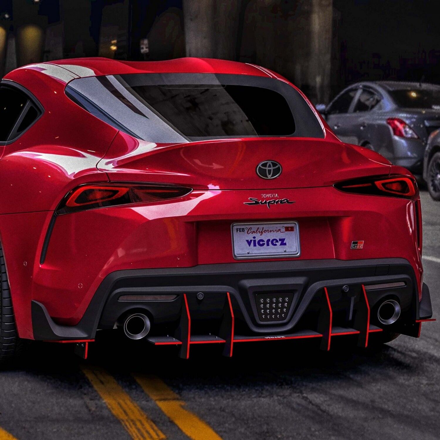 Vicrez Centa VR2 Rear Diffuser vz102453 | Toyota Supra A90 MKV 2020-2025