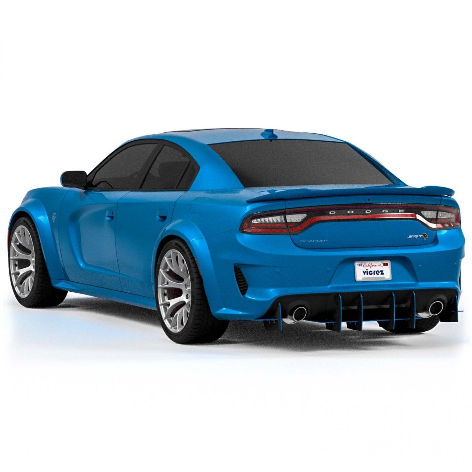 Vicrez Genali VR2 Rear Diffuser vz102632 | Dodge Charger 2008-2023