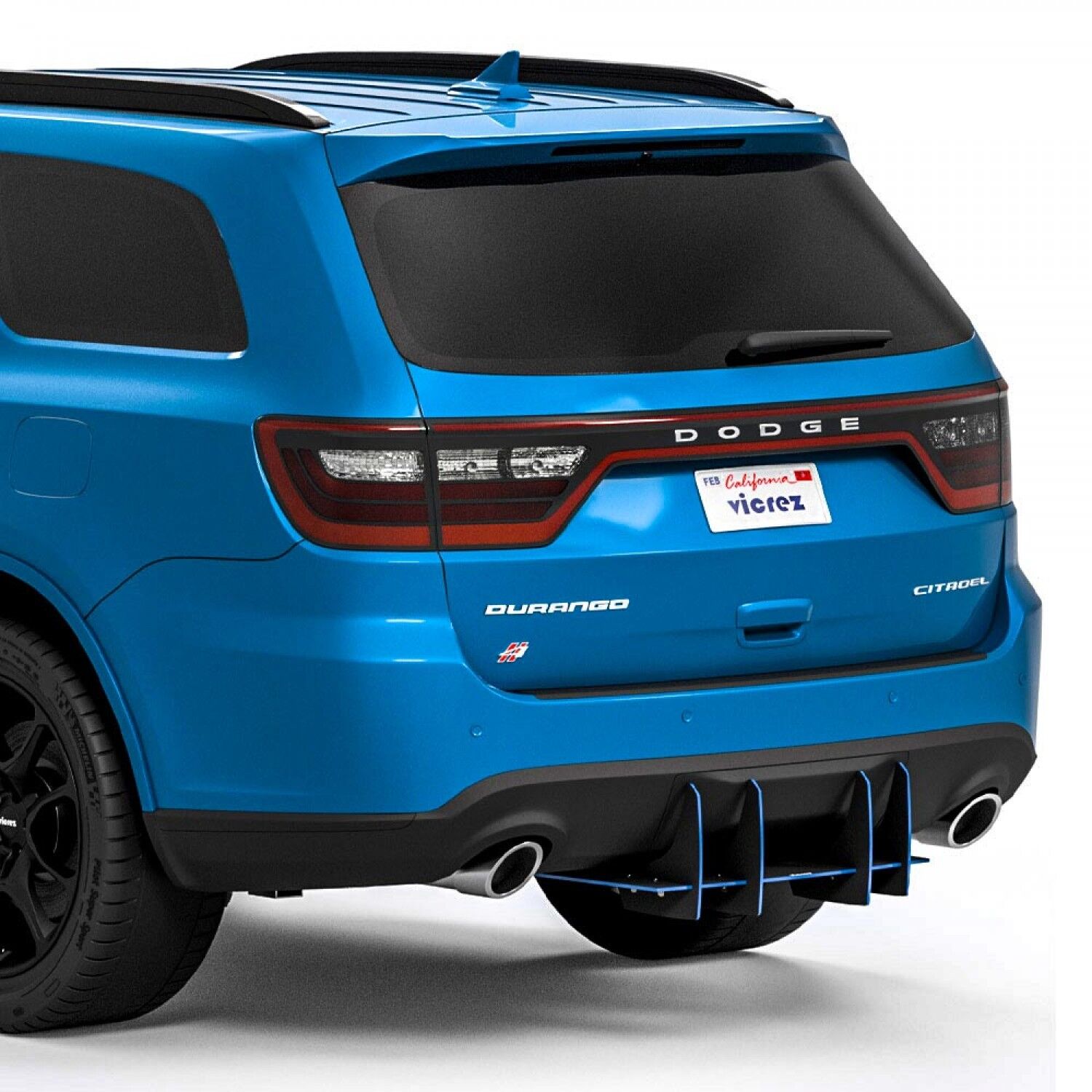 Vicrez Genali VR2 Rear Diffuser vz102637 | Dodge Durango 2014-2025