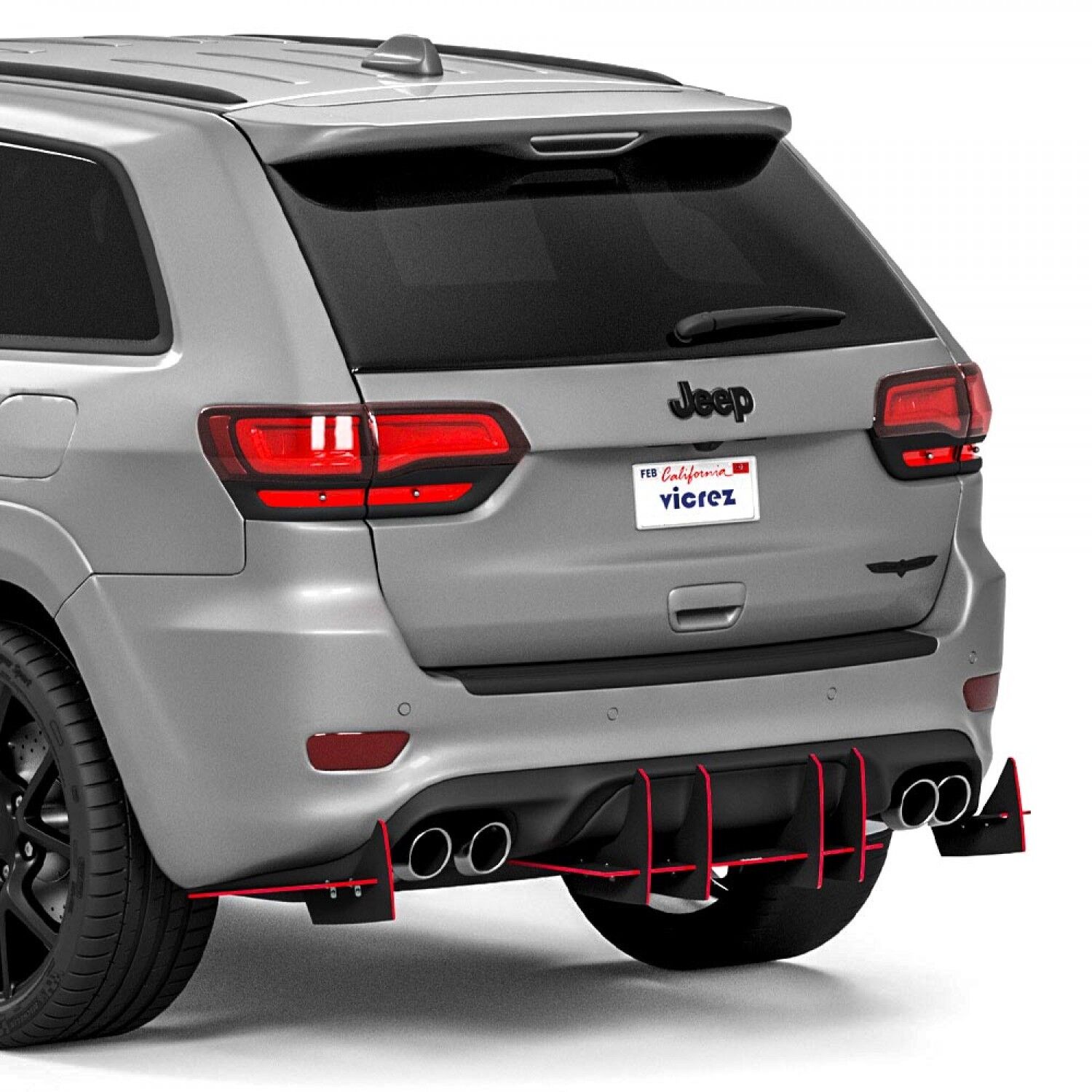 Vicrez Genali VR2 Rear Diffuser vz102639 | Jeep Grand Cherokee ...