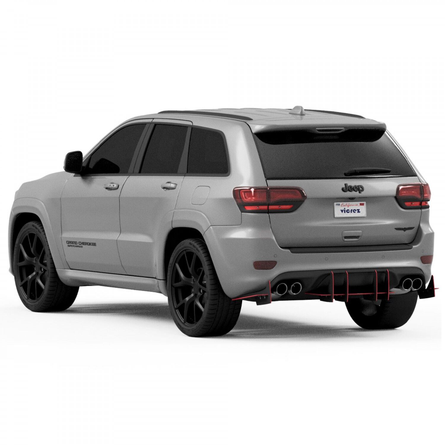 Vicrez Genali VR2 Rear Diffuser vz102639 | Jeep Grand Cherokee ...