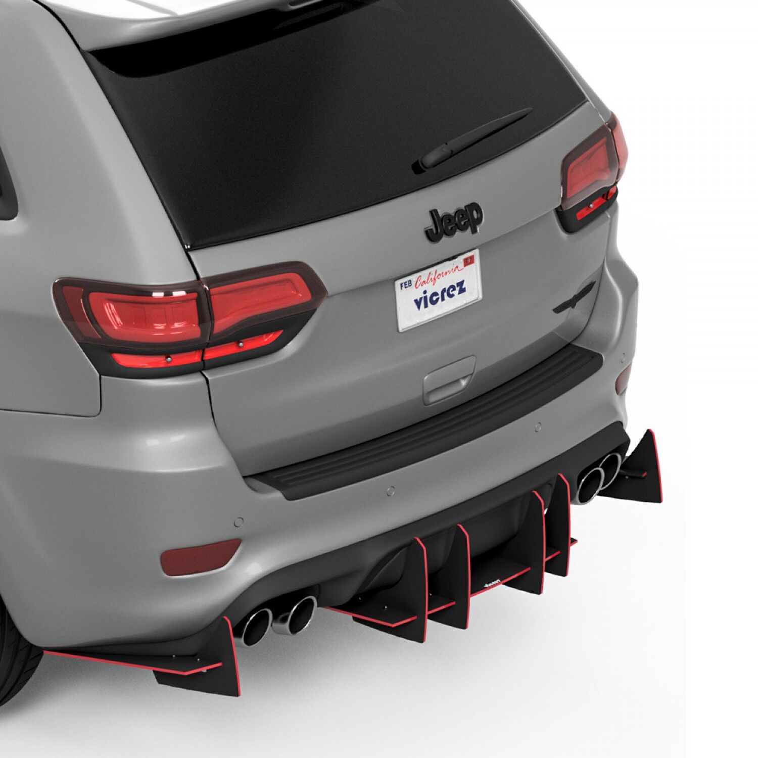 Vicrez Genali VR2 Rear Diffuser vz102639 | Jeep Grand Cherokee ...