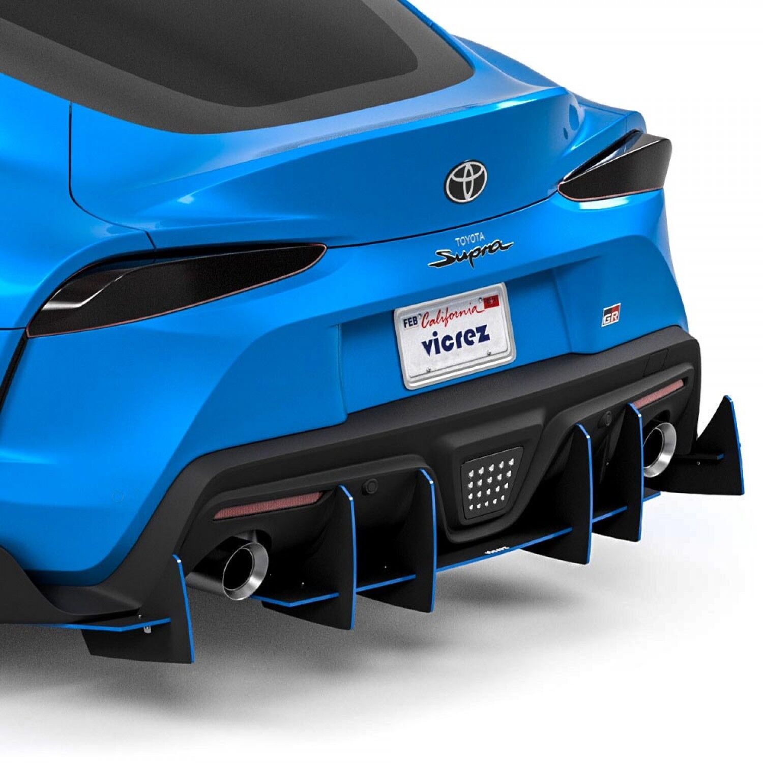 Vicrez Genali VR2 Rear Diffuser vz102641 | Toyota Supra 2020-2025