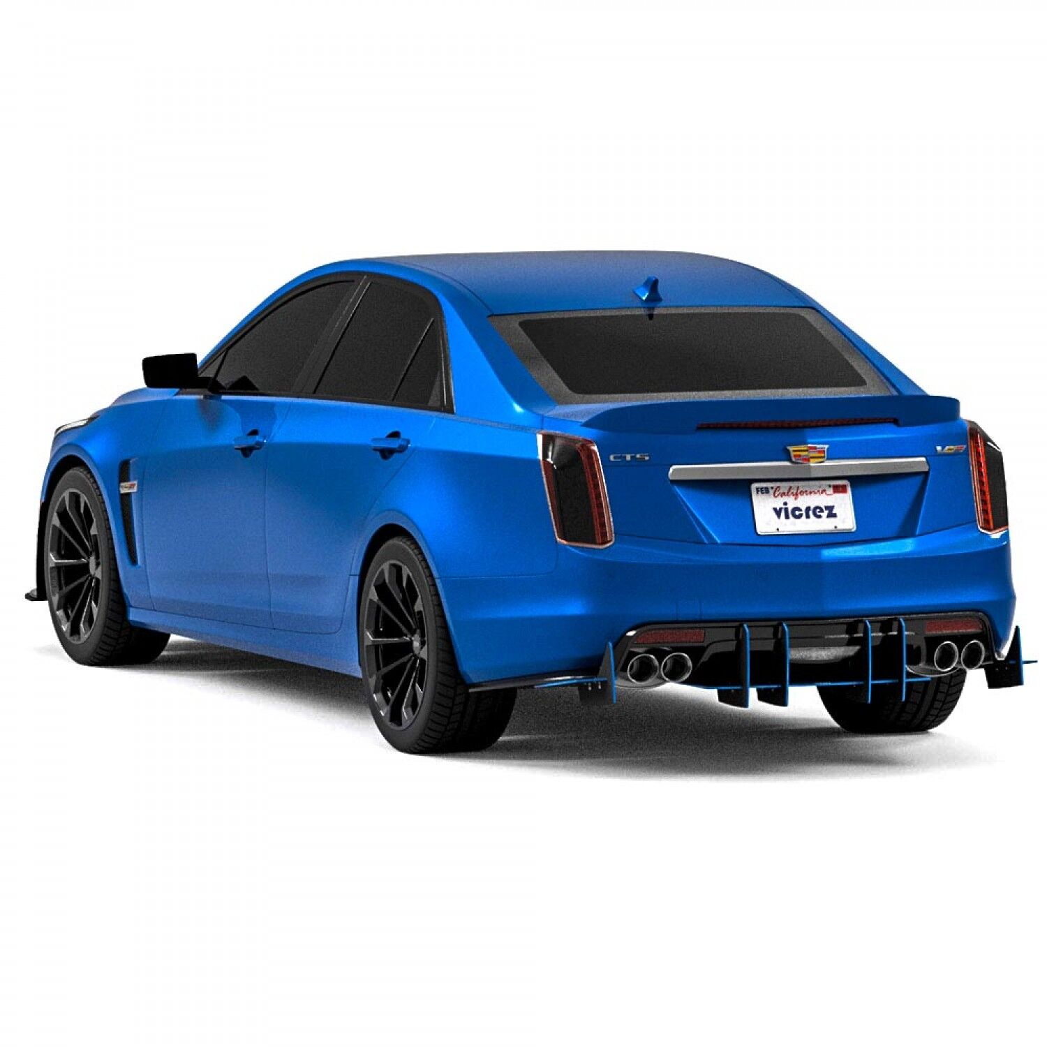 Vicrez Genali VR2 Rear Diffuser vz102643 | Cadillac CTS-V 2014-2022