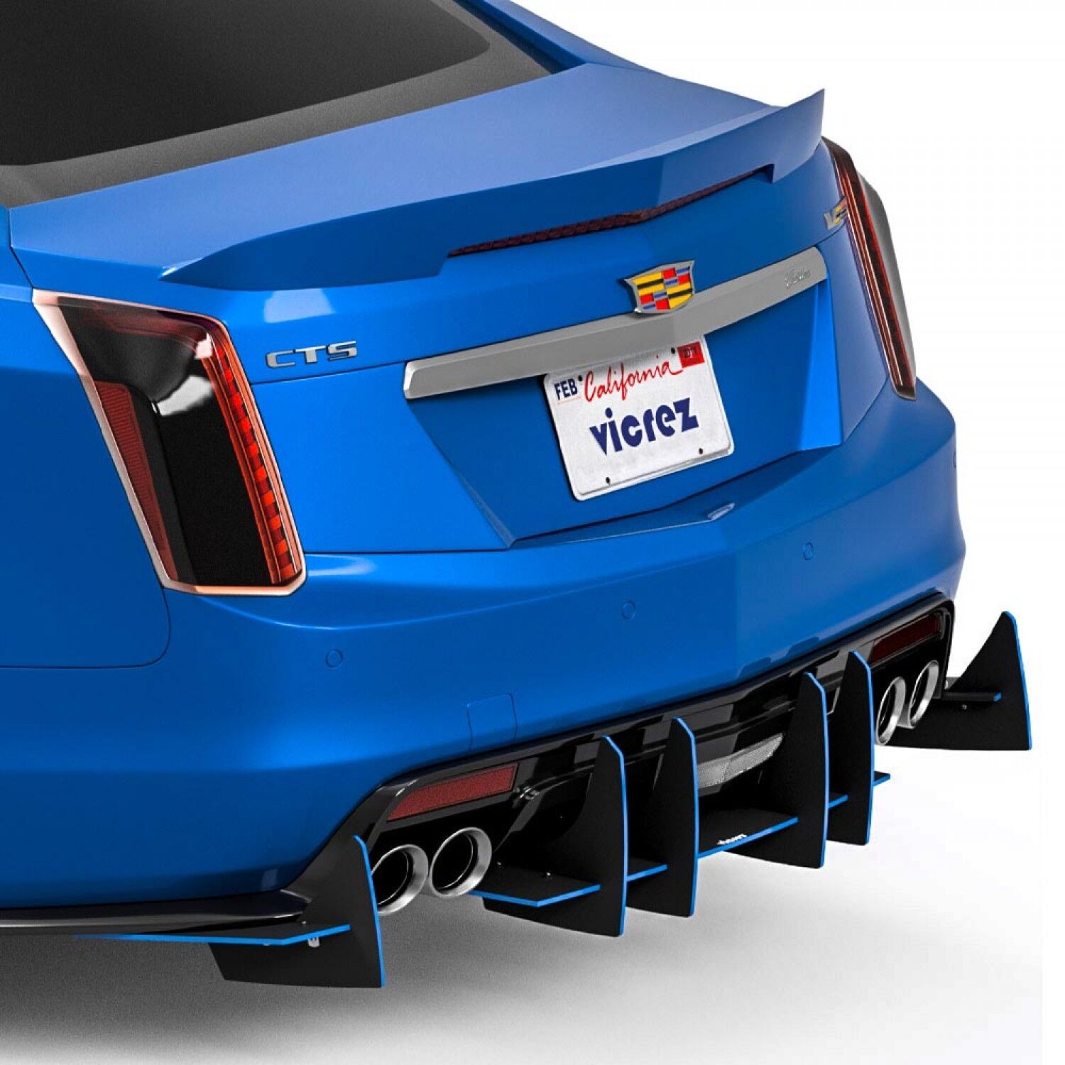 Vicrez Genali VR2 Rear Diffuser vz102643 | Cadillac CTS-V 2014-2022