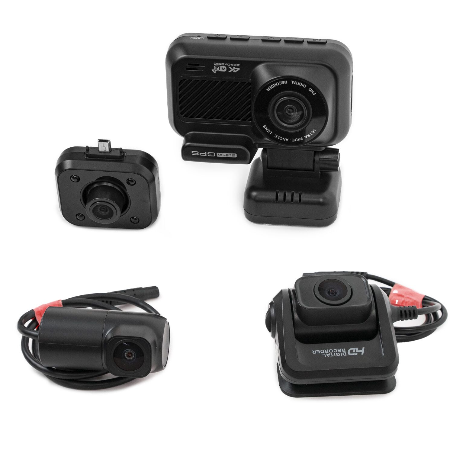 Vicrez Iris vzi101 Dash car cam w/ triple front, inside, and rear ...