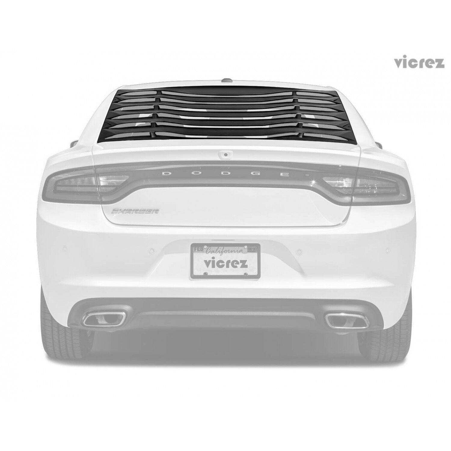 Vicrez LV Style Rear Window Louvers vz101677 | Dodge Charger 2011-2023