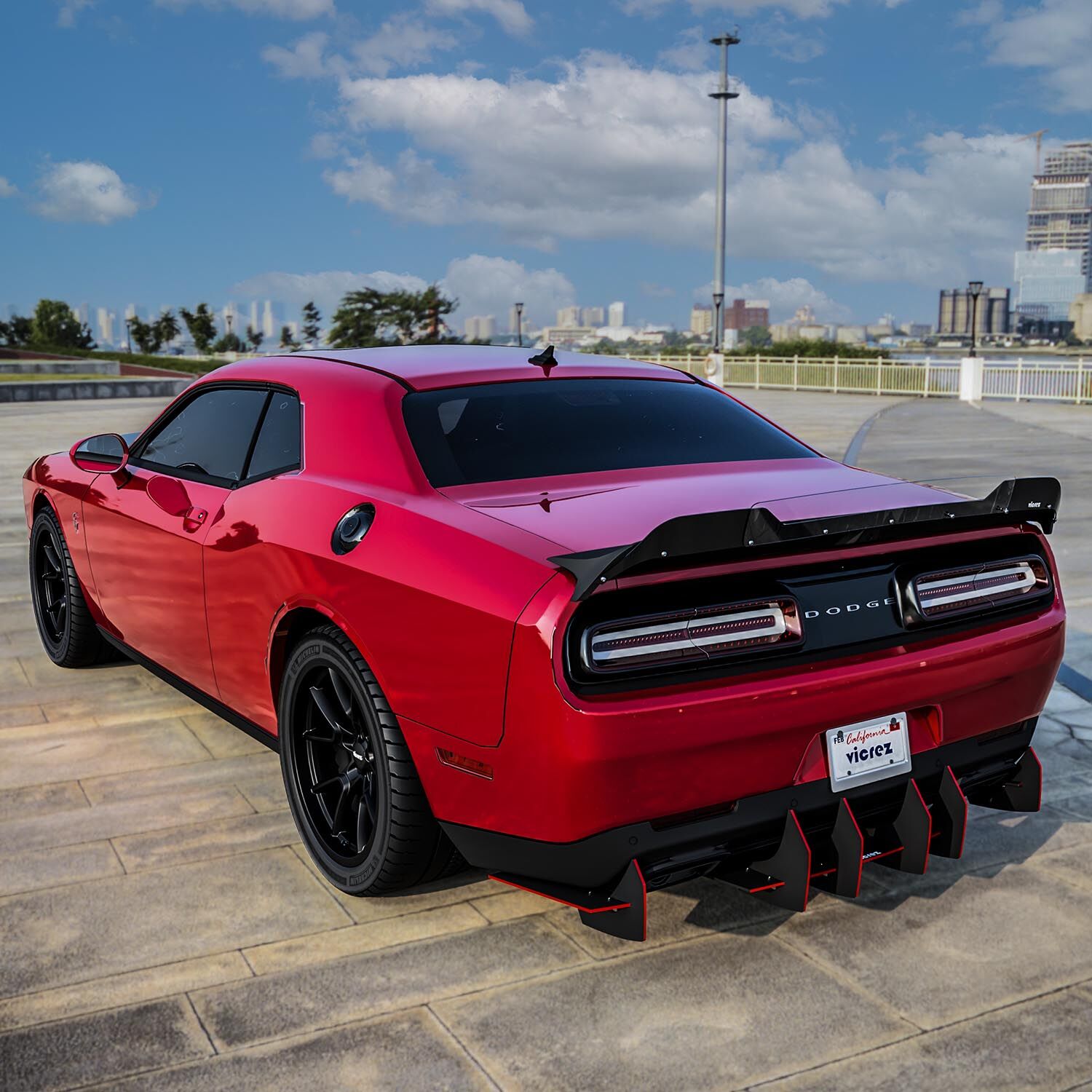 Vicrez OEM 2015+ Style Rear Bumper vz102488 | Dodge Challenger 2008-2014