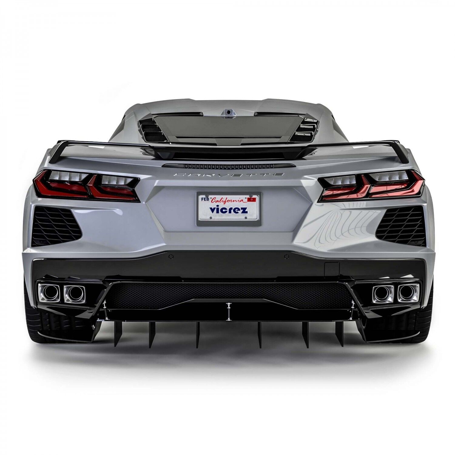 Vicrez R1 Rear Diffuser vz102106 | Chevrolet Corvette C8 2020-2025