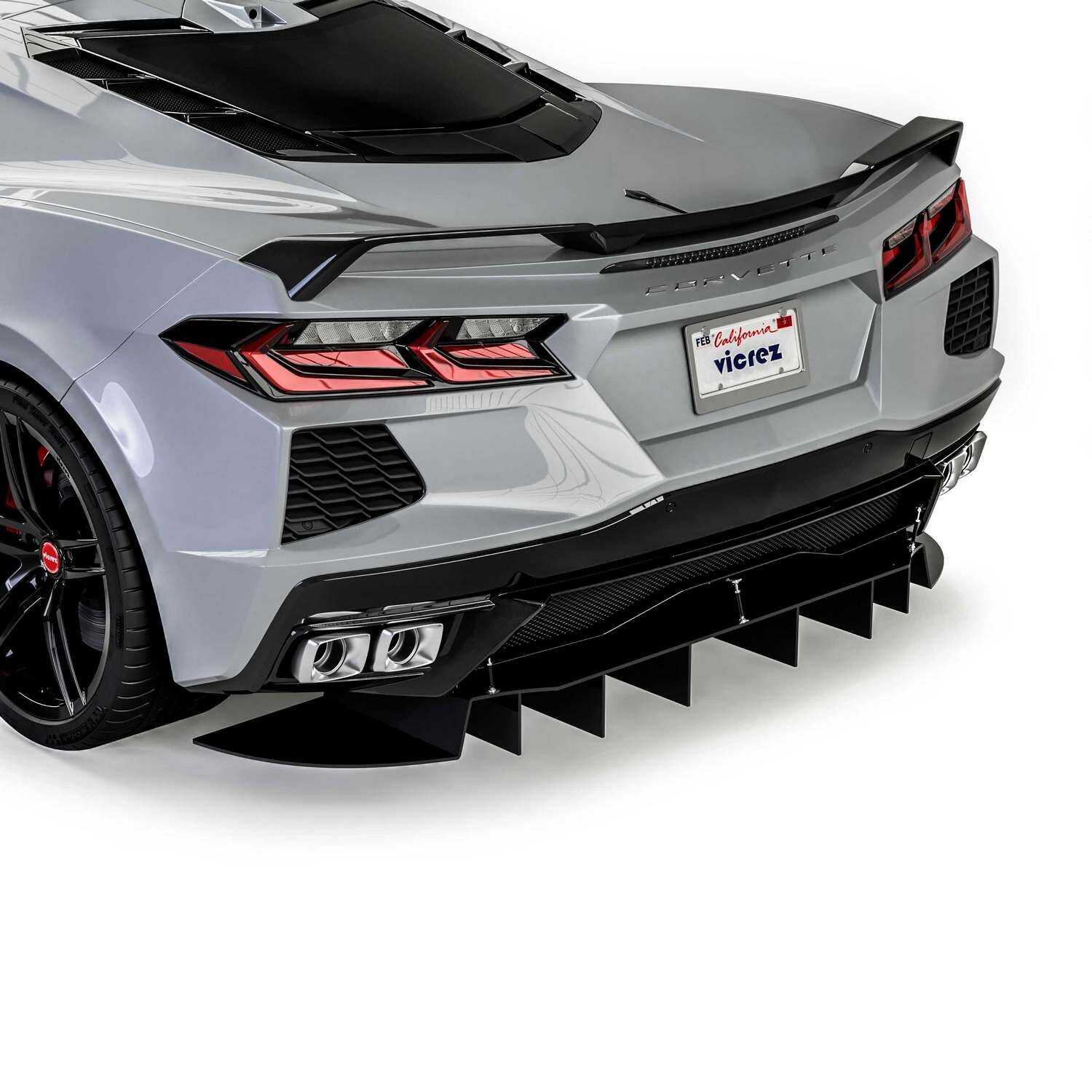 Vicrez R1 Rear Diffuser vz102106 | Chevrolet Corvette C8 2020-2025