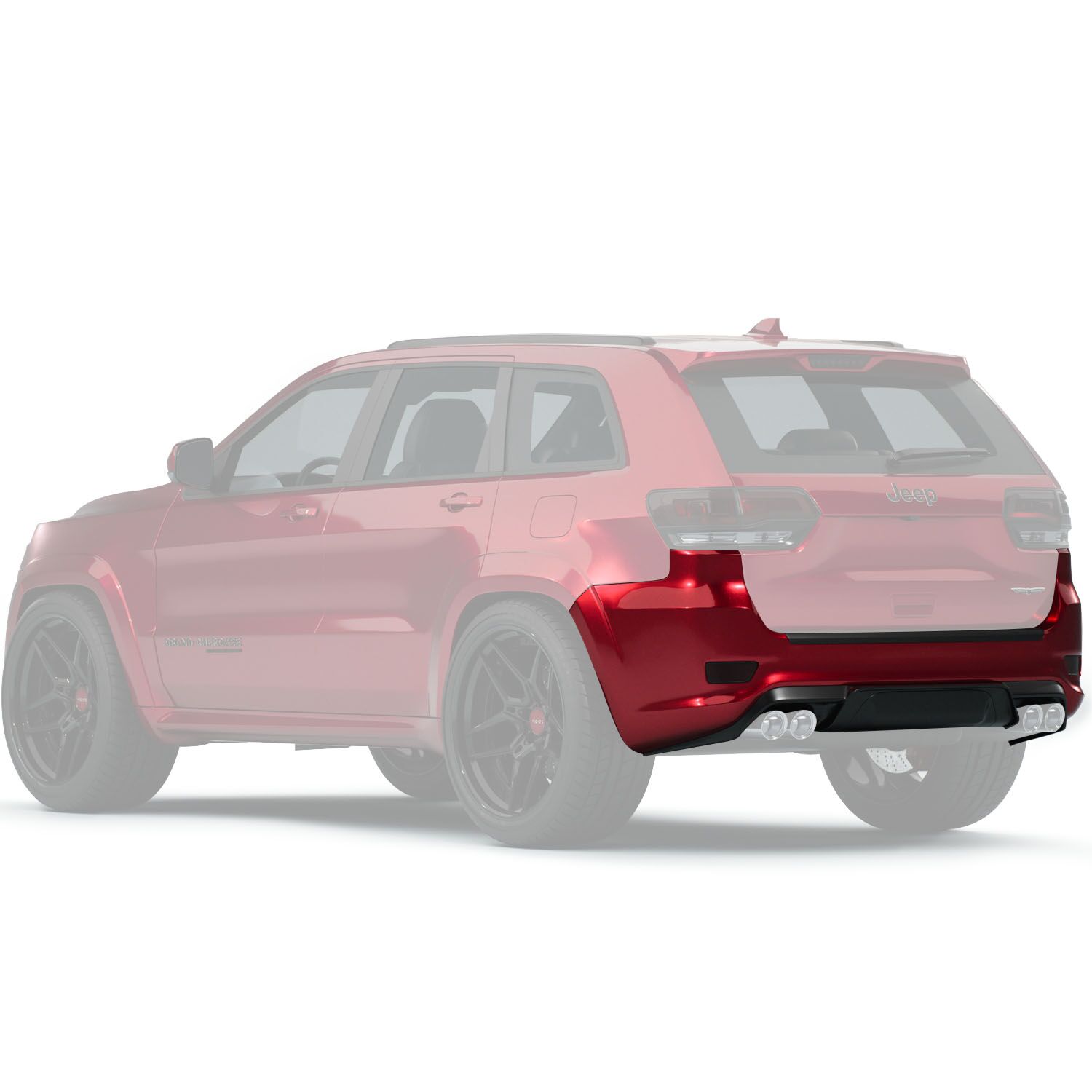 Vicrez Rear Bumper Trackhawk SRT Style vz101918 | Jeep Grand Cherokee ...