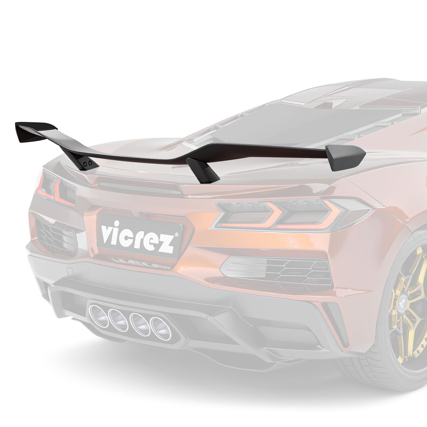Vicrez Rear Spoiler Wing Z06 Style vz102678 | Corvette C8 Stingray/ Z51 ...