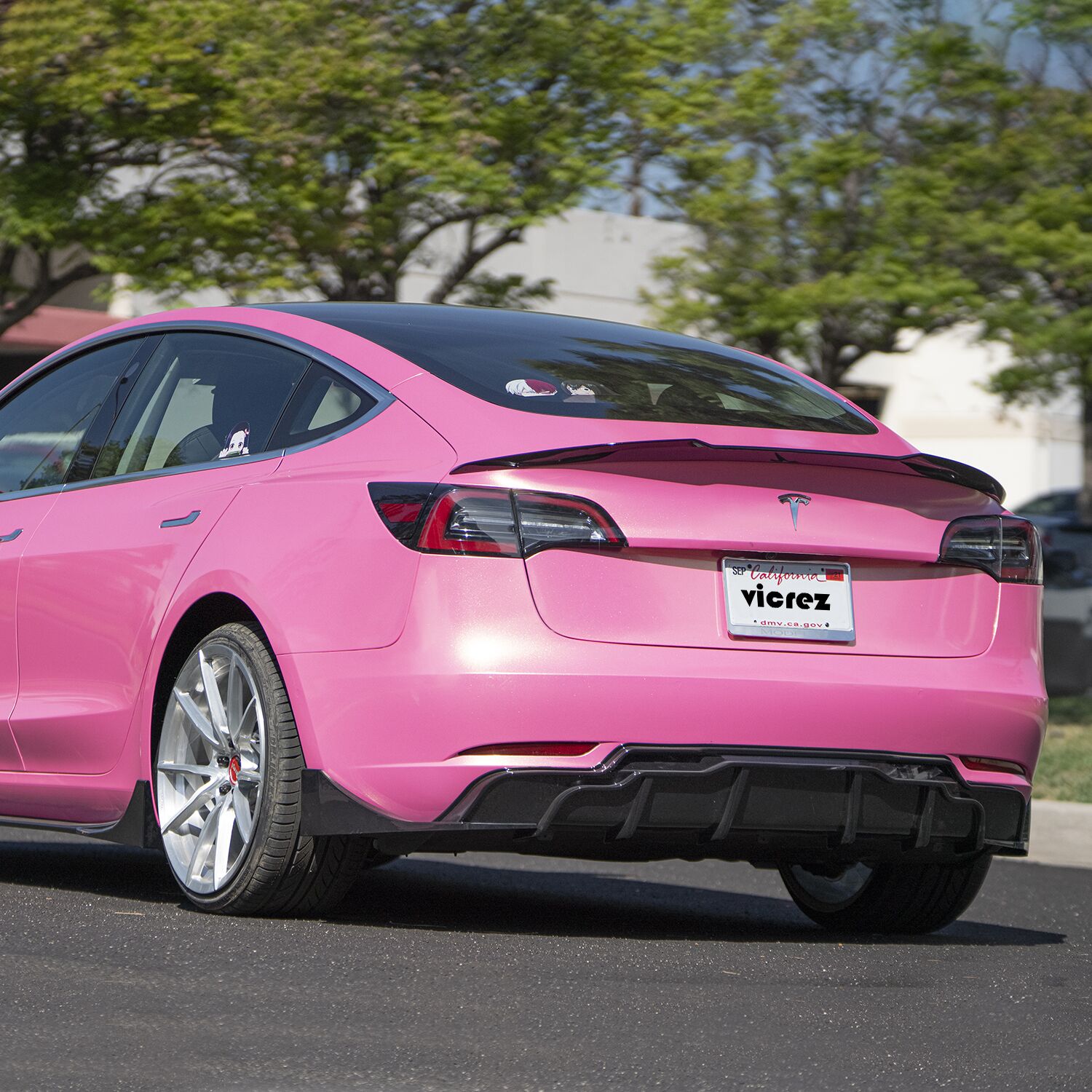 Vicrez V3R Style Rear Diffuser vz102329 | Tesla Model 3 2016-2021