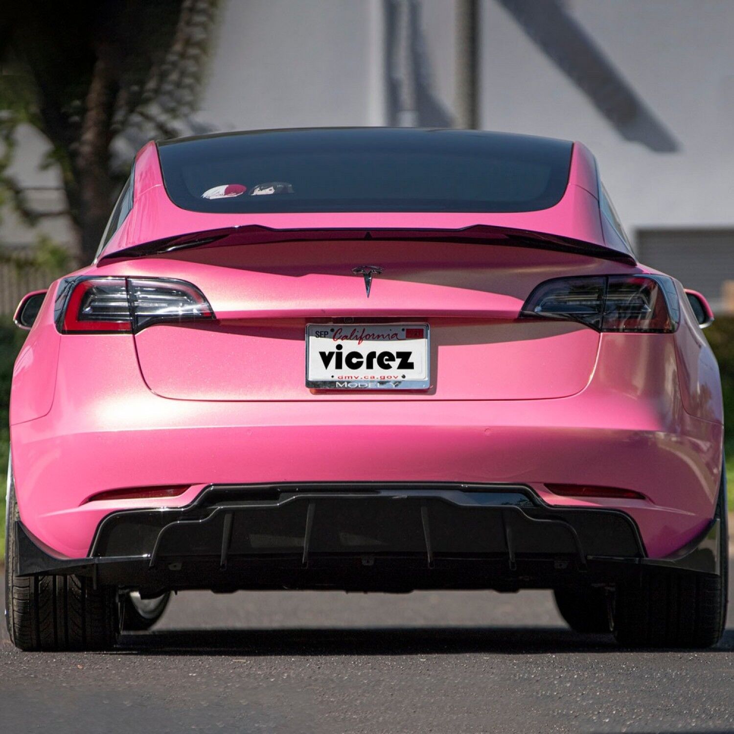 Vicrez V3R Style Rear Diffuser vz102329 | Tesla Model 3 2016-2021
