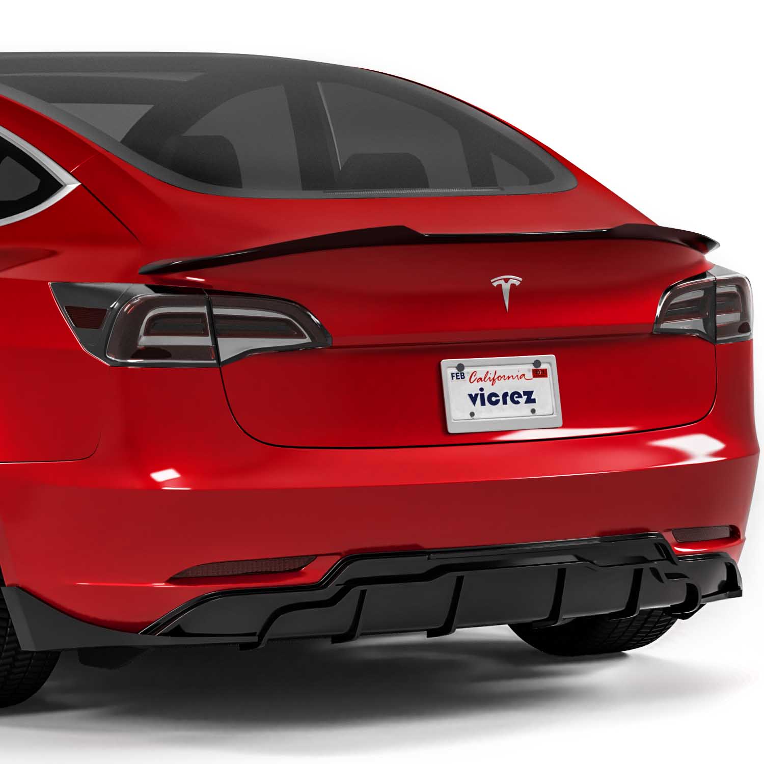 Vicrez V3R Style Rear Spoiler vz102330 | Tesla Model 3 2016-2022