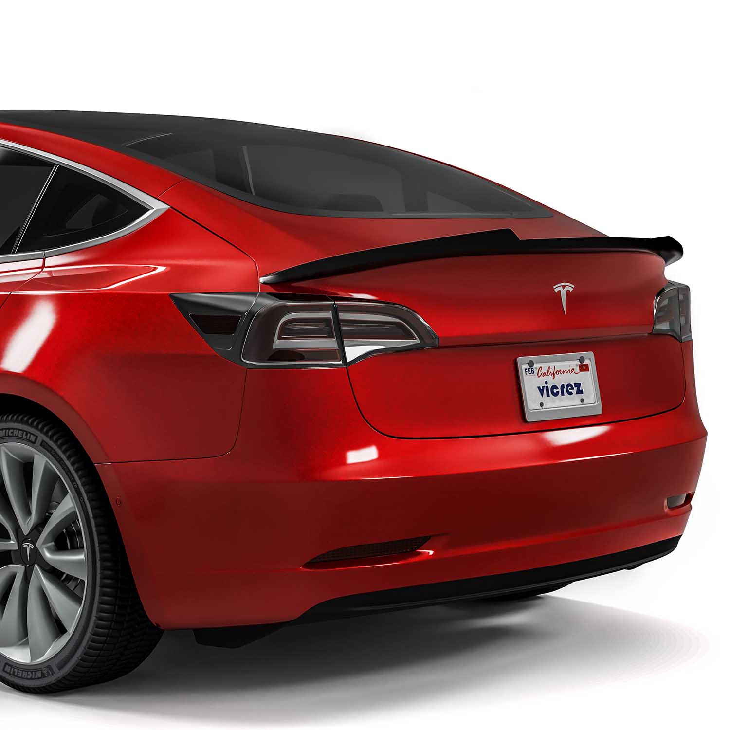 Vicrez V3R Style Rear Spoiler vz102330 | Tesla Model 3 2016-2022