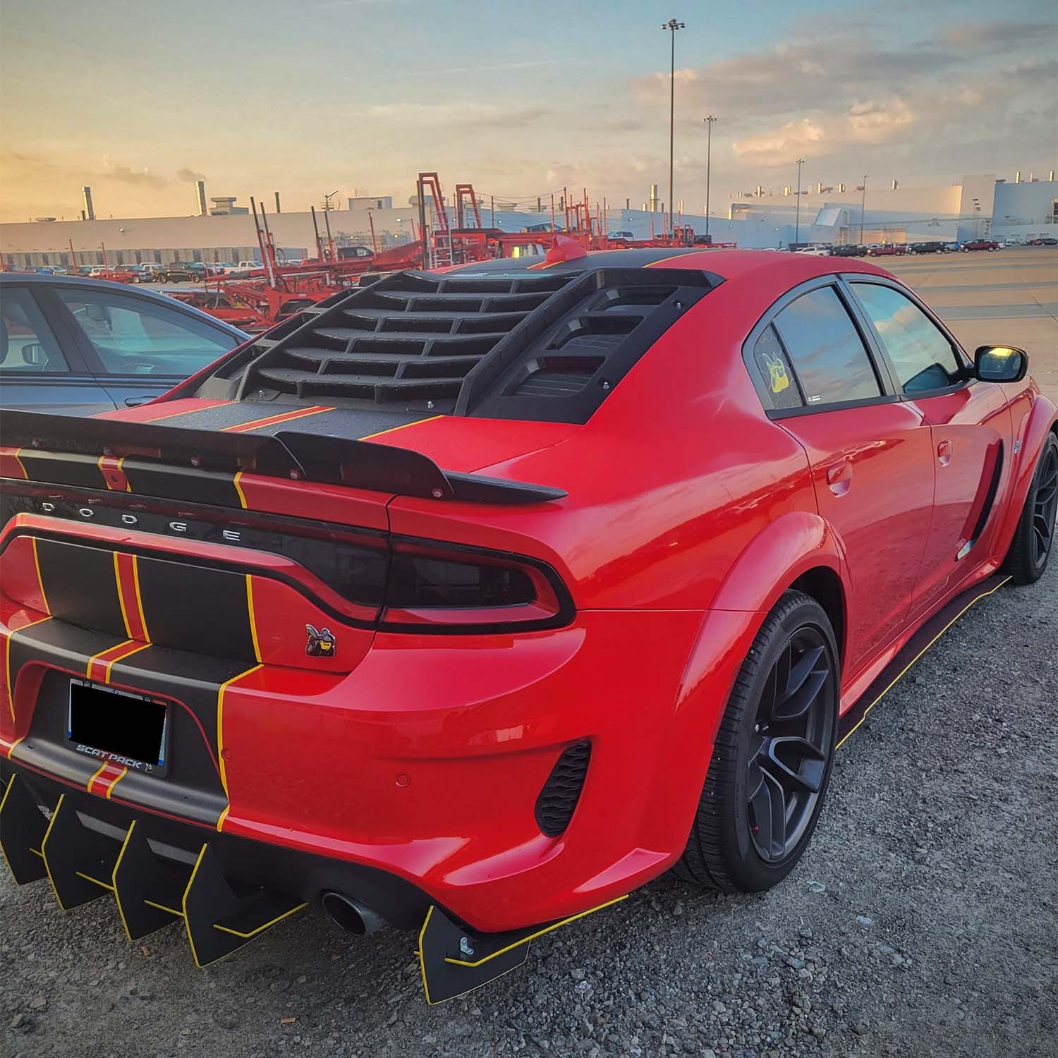 Vicrez Matte Black V3R Style Rear Window Louvers vz102438 | Dodge ...