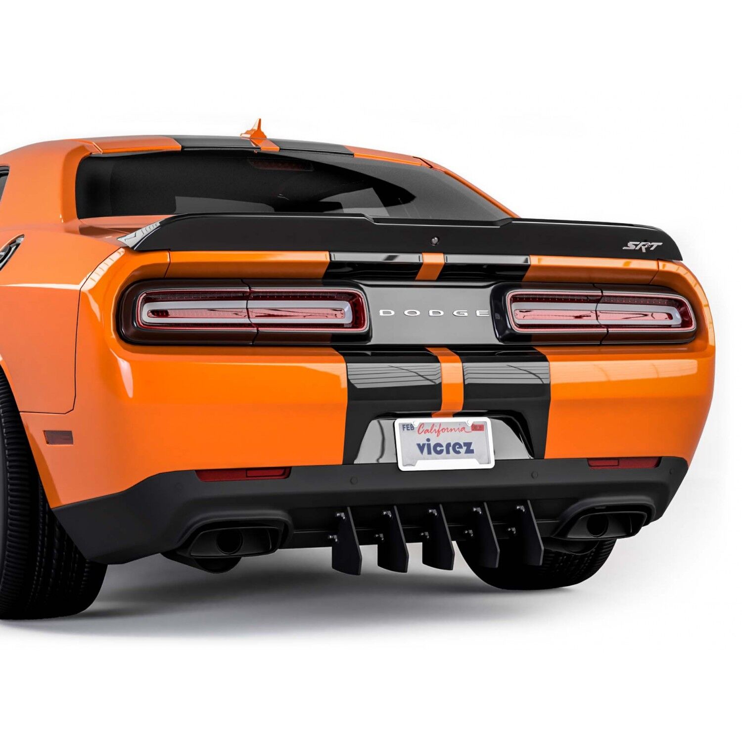 Vicrez Veneno Style Rear Diffuser Add-On vz101828 | Dodge Challenger ...