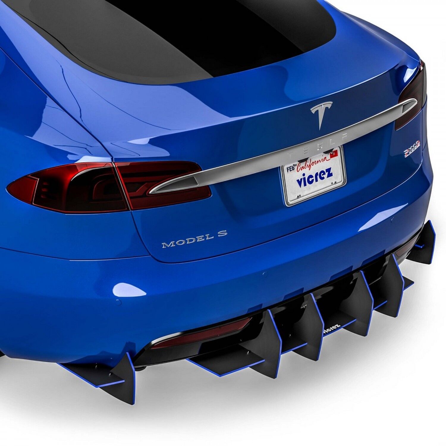 Vicrez Centa VR2 Rear Diffuser vz102387 | Tesla Model S 2015-2025