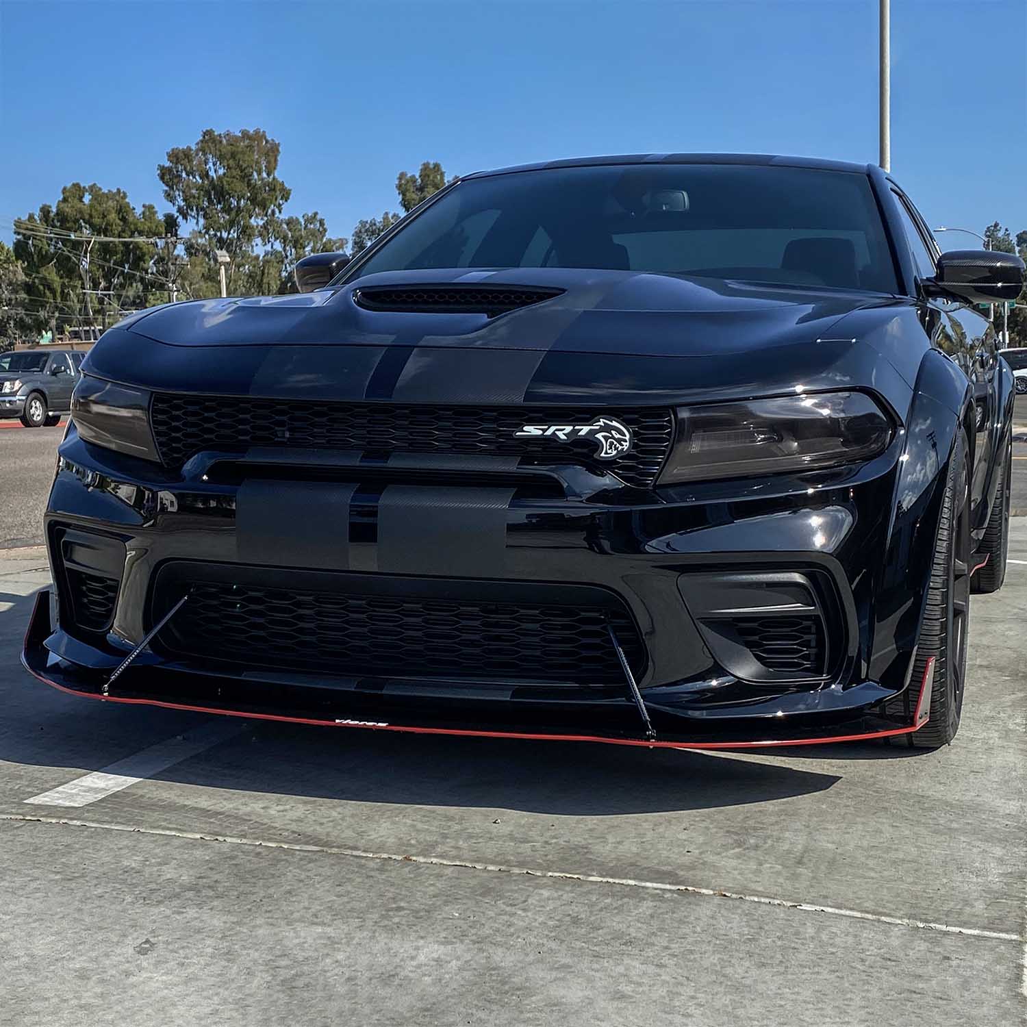 Vicrez VR2 Front Bumper Lip Splitter vz102098 | Dodge Charger Widebody 2020-2023